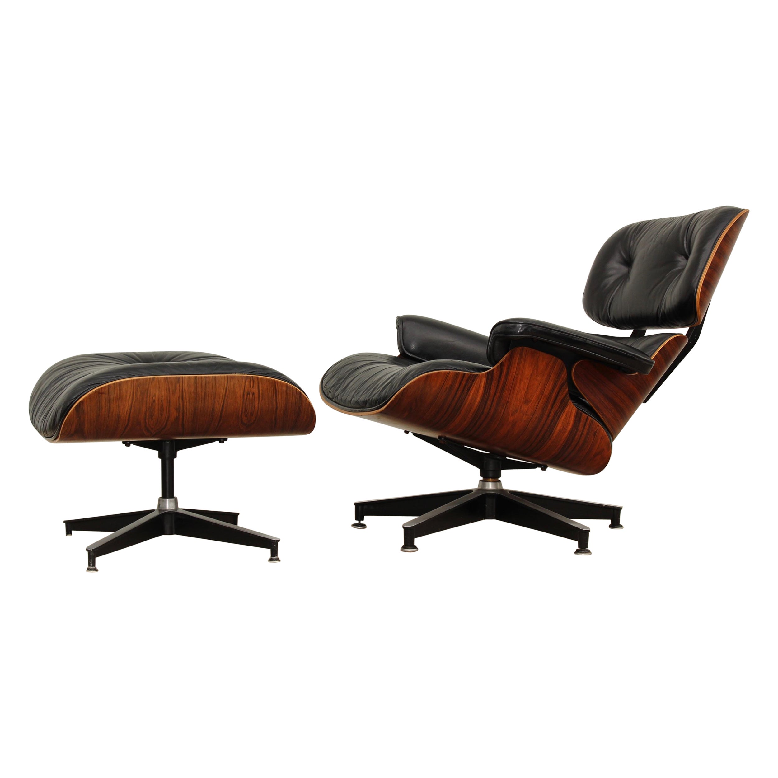 Vintage Eames Style Lounge Chair and Ottoman by Plycraft at 1stDibs
