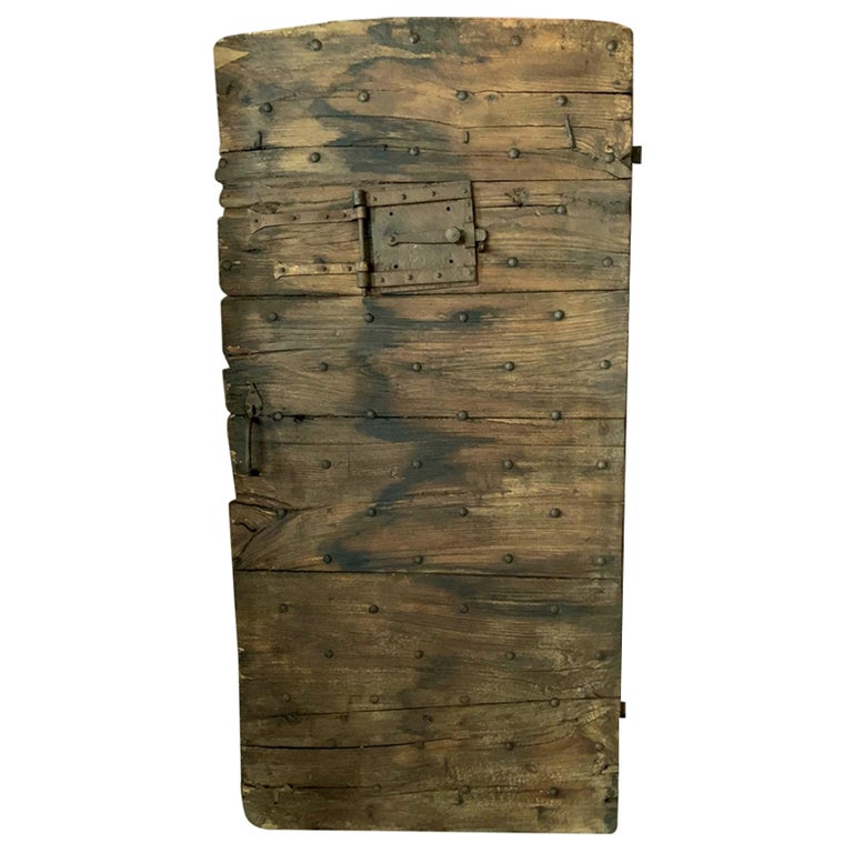 Antique Rustic Chestnut Door with Opening Window, 19th Century Italy ...
