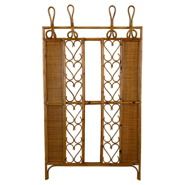 Italian Bamboo Wall Rack For Sale at 1stDibs