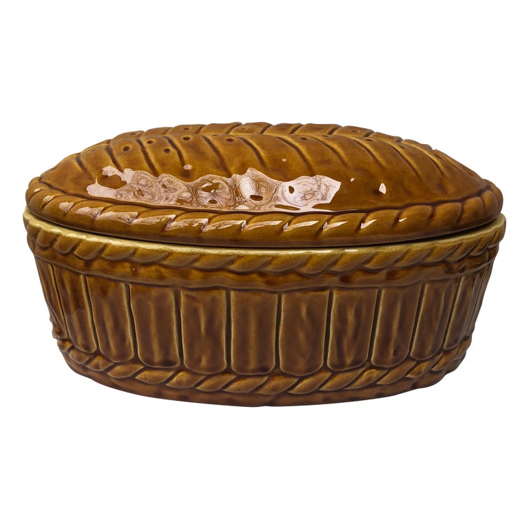 Large Majolica Pate Tureen Caugant Circa 1950 For Sale at 1stDibs
