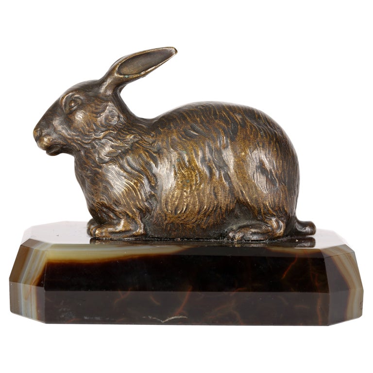 Victorian Agate Mounted Bronze Rabbit Sculptural Desk Weight at 1stDibs ...
