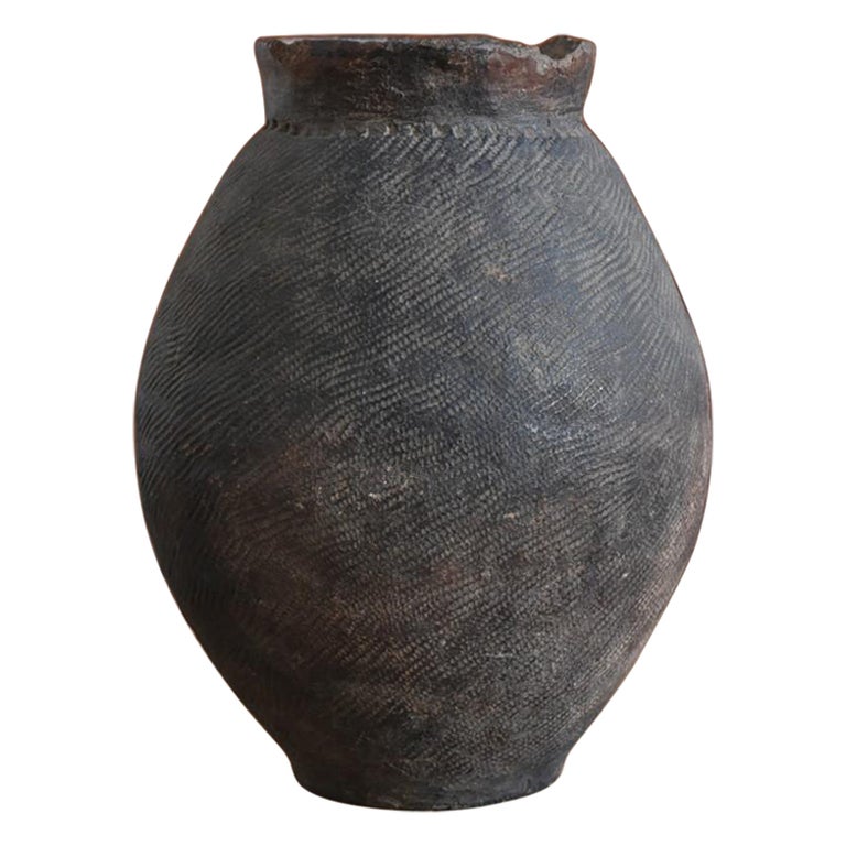 Japanese Ancient Small Pottery / Jomon Pottery Jar / 3000 Years ago ...
