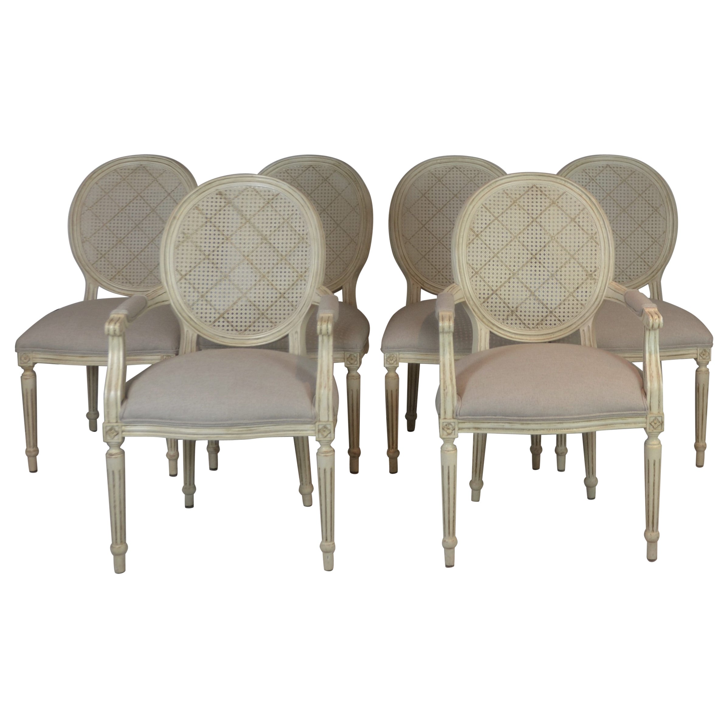 Louis XVI Style Dining Chairs Set of 6 For Sale at 1stDibs