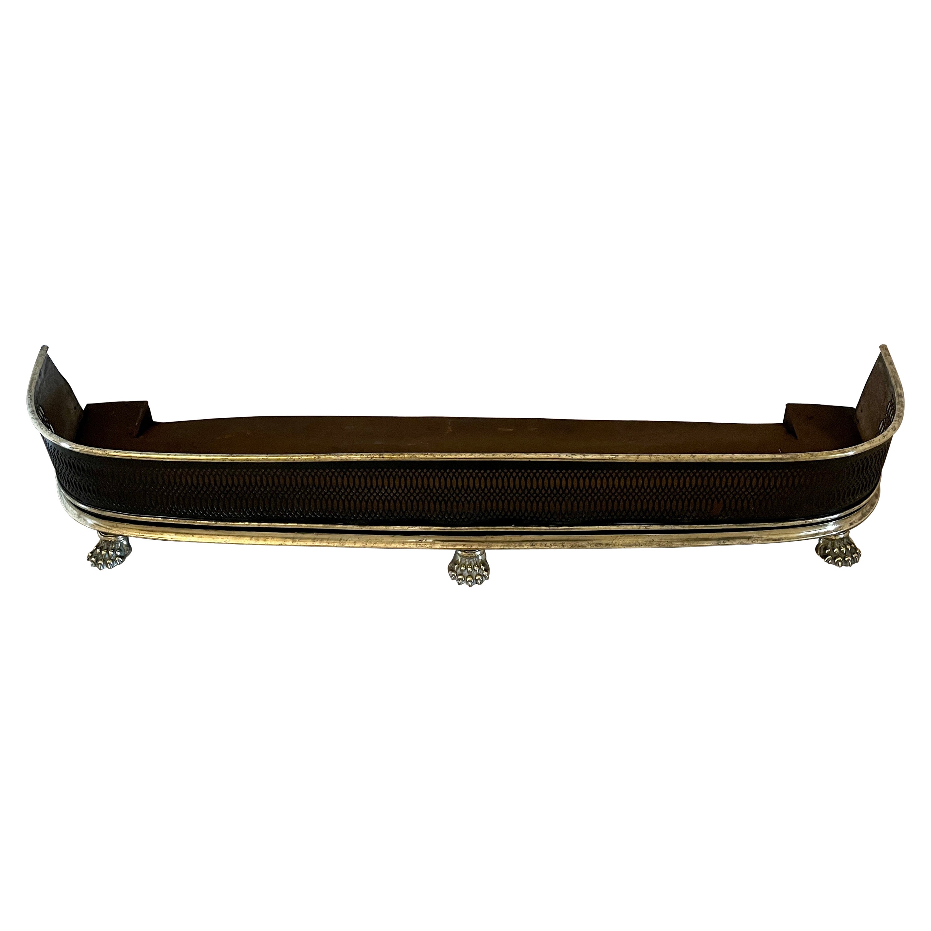 Georgian Brass and Iron Club Fender or Nursery Fire Guard at 1stDibs