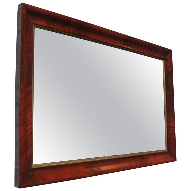 American Empire Ogee Frame Wall Mirror in Rosewood at 1stDibs