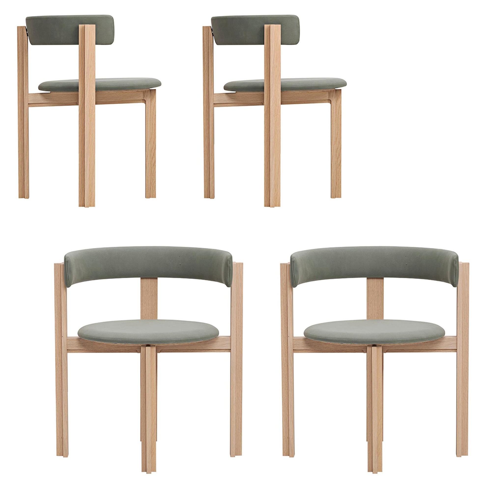 Set of Four Pony Skin Dining Chairs, Blackened Steel Frames by Uhuru ...