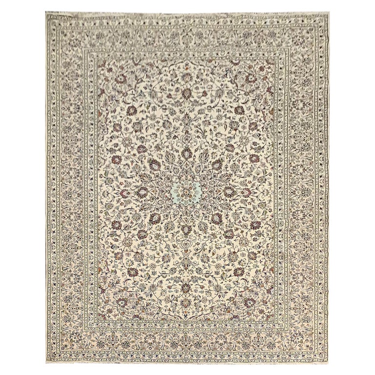 Traditional Wool Area Rug Handwoven Oriental Cream Brown Area Rug For ...