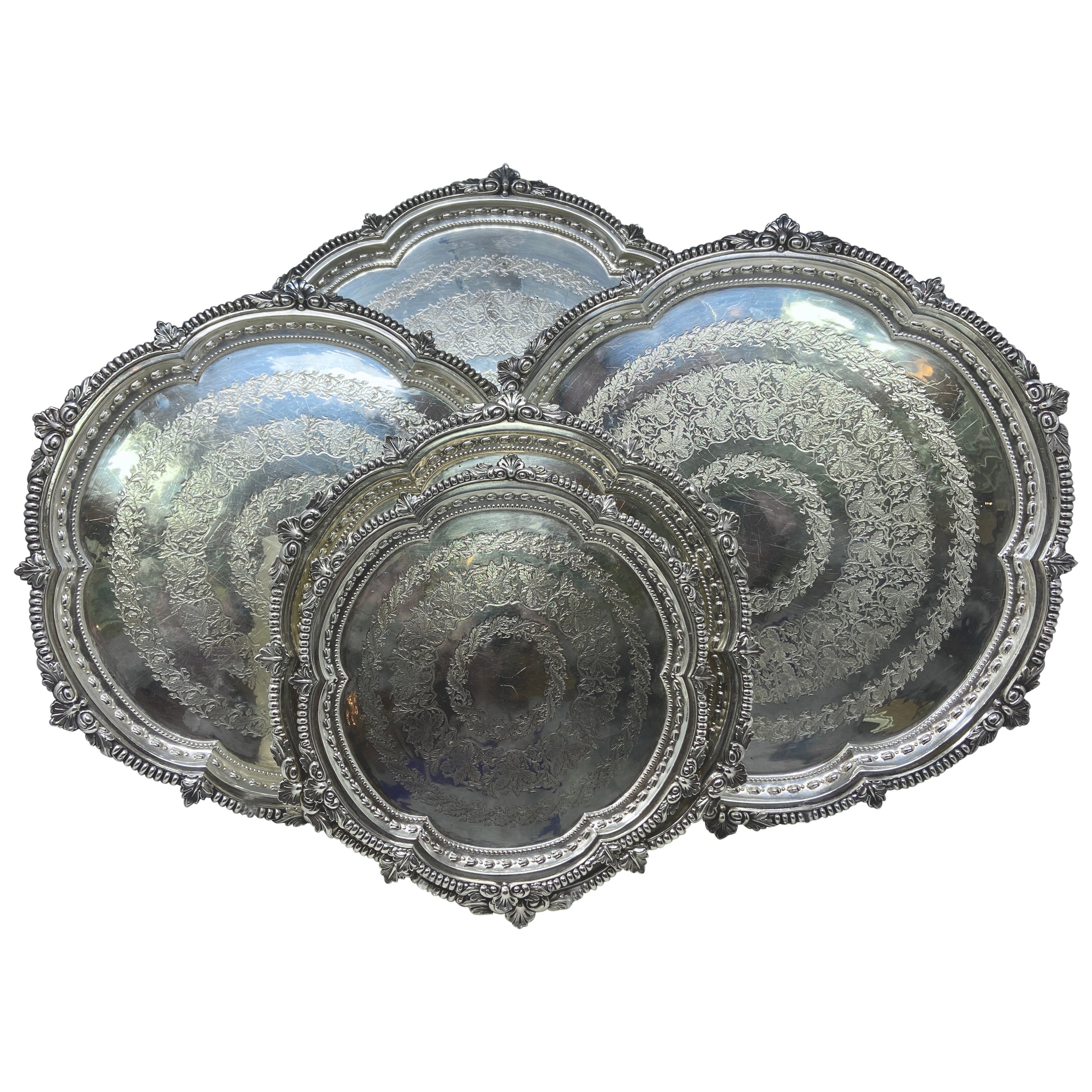 19th century English Grape Motif Old Sheffield Silver Monumental Butler ...