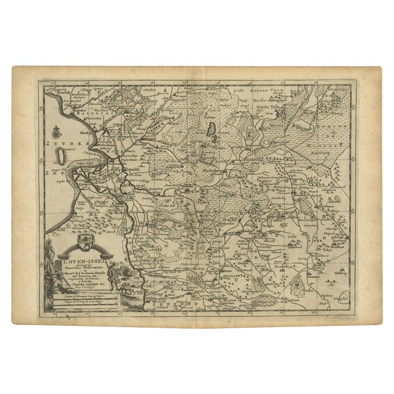 Antique Map of Overijssel by Van der Aa, c.1715 For Sale at 1stDibs