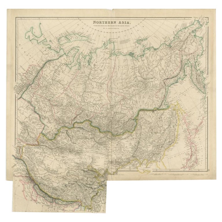 Antique Map of Northern Asia by Arrowsmith, 1834 For Sale at 1stDibs