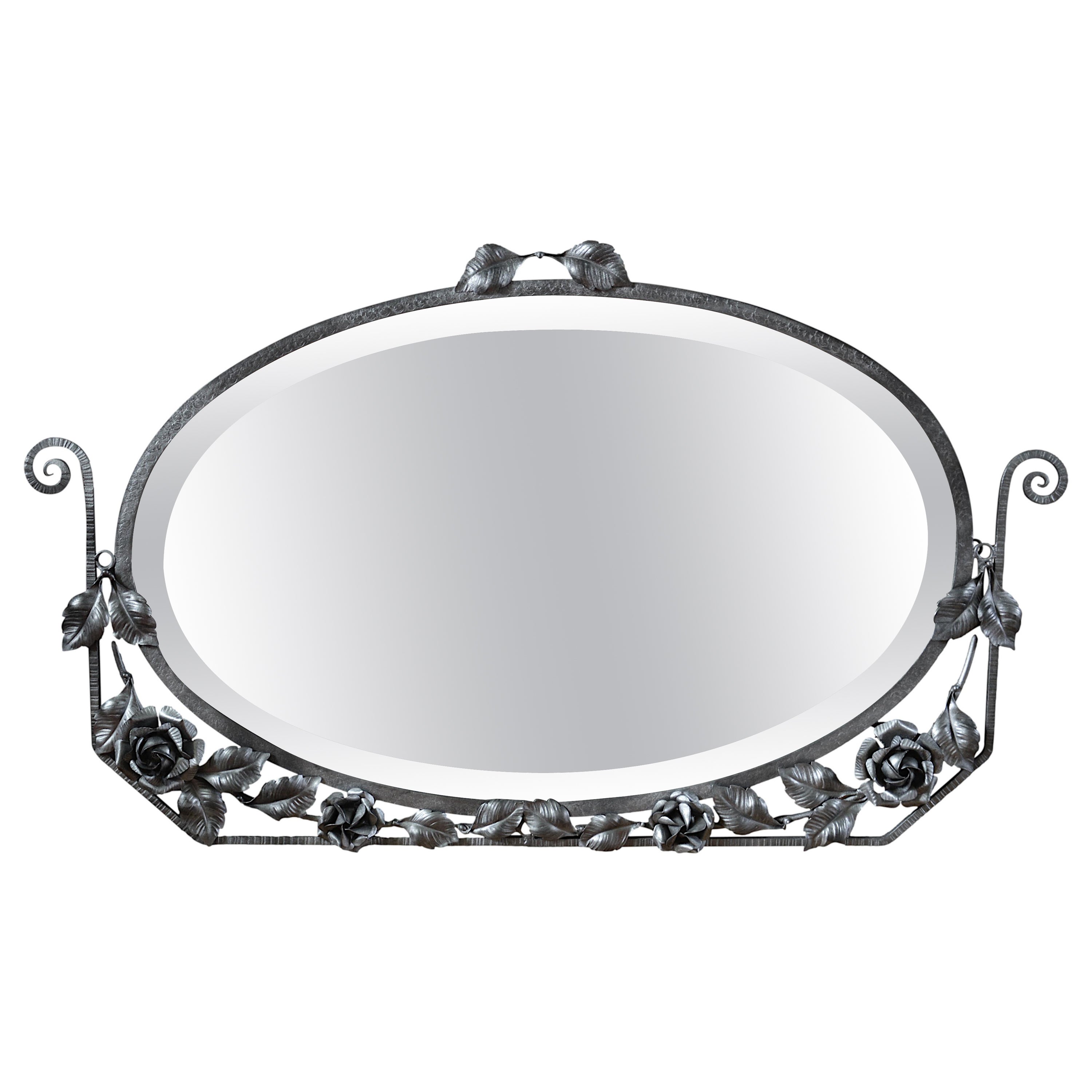 Art Deco Rose Mirror For Sale at 1stDibs