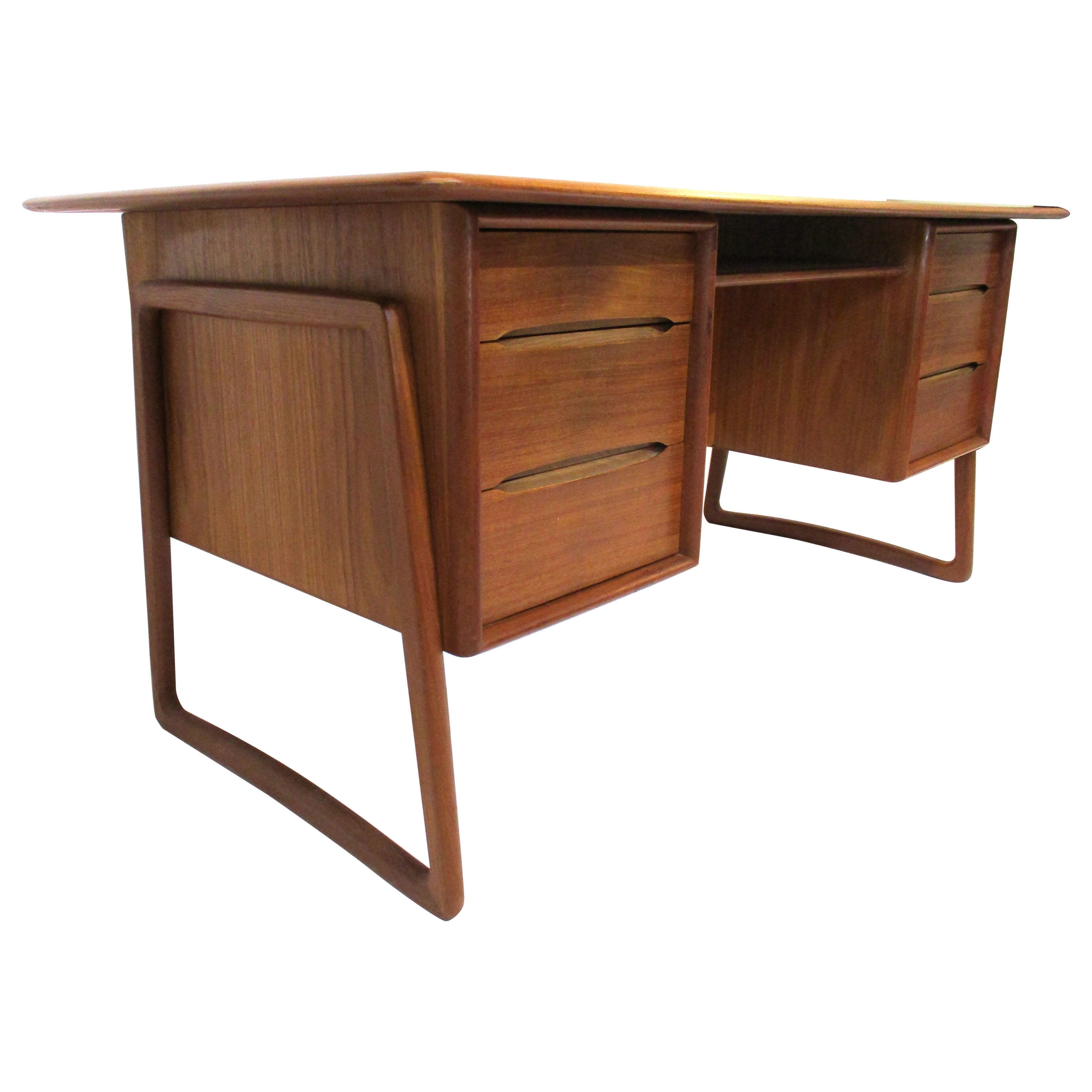 Midcentury Danish Design Desk in Teak by Svend Aage Madsen, 1950s For ...