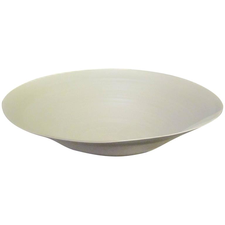Handmade Large Fine Ceramic Linen Deep Bowl, Italy, Contemporary at 1stDibs