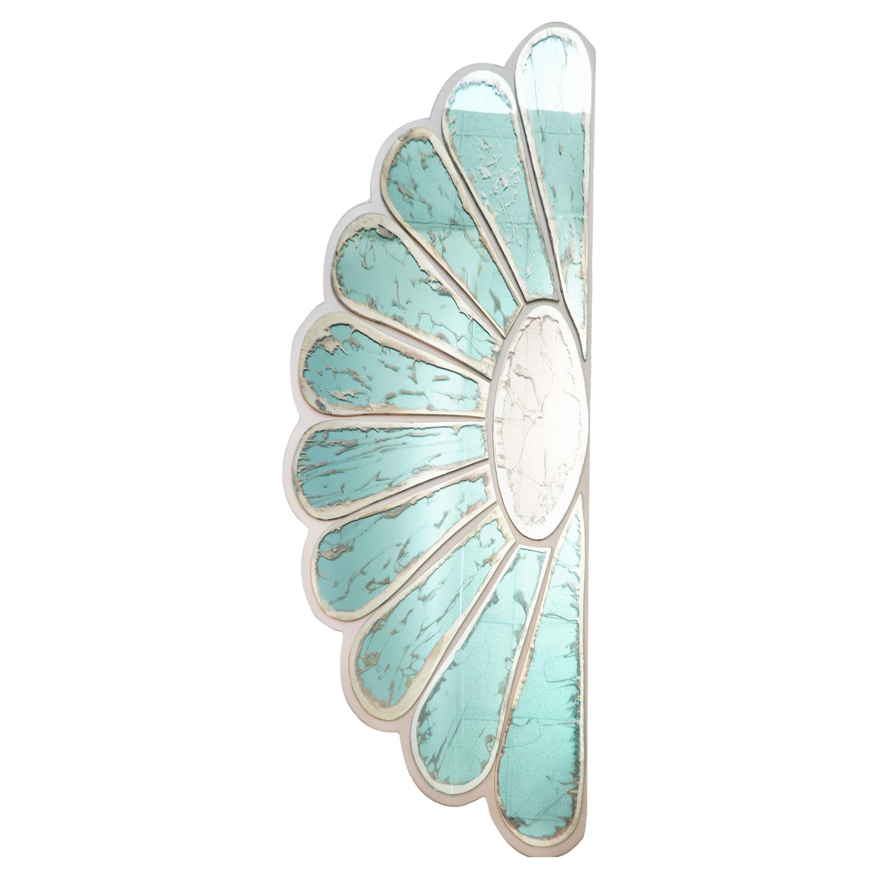 Fan Sculpture Mirror Old Glass and Silvering Brass Metal in Stock For ...