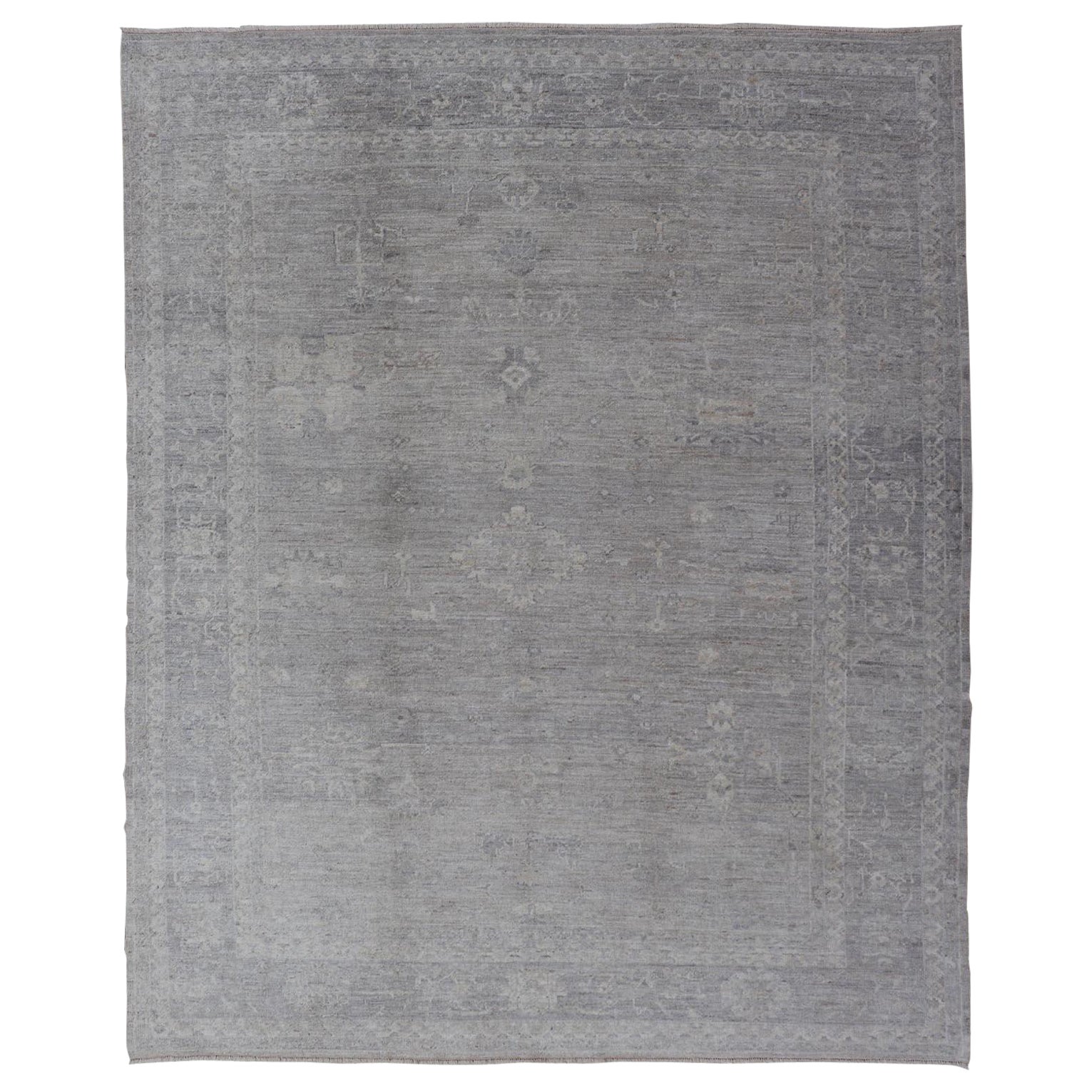 Ivory Antique Angora Oushak Rug For Sale at 1stDibs