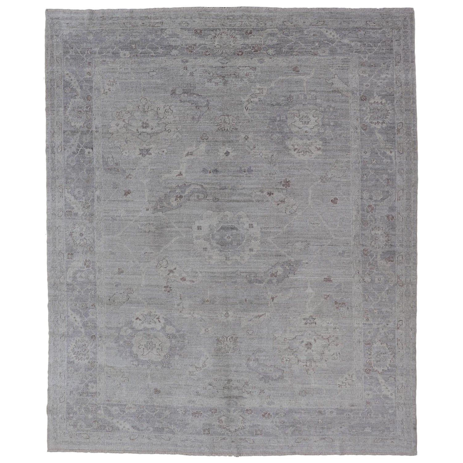 Ivory Antique Angora Oushak Rug For Sale at 1stDibs