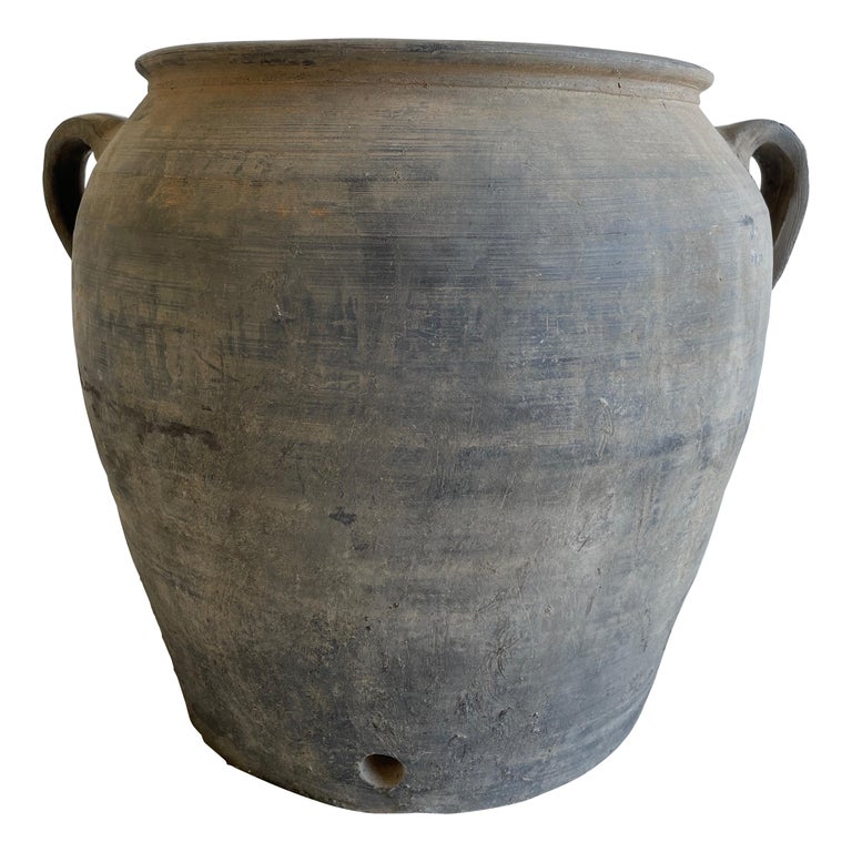 Vintage Matte Oil Pottery Decorative Pot at 1stDibs