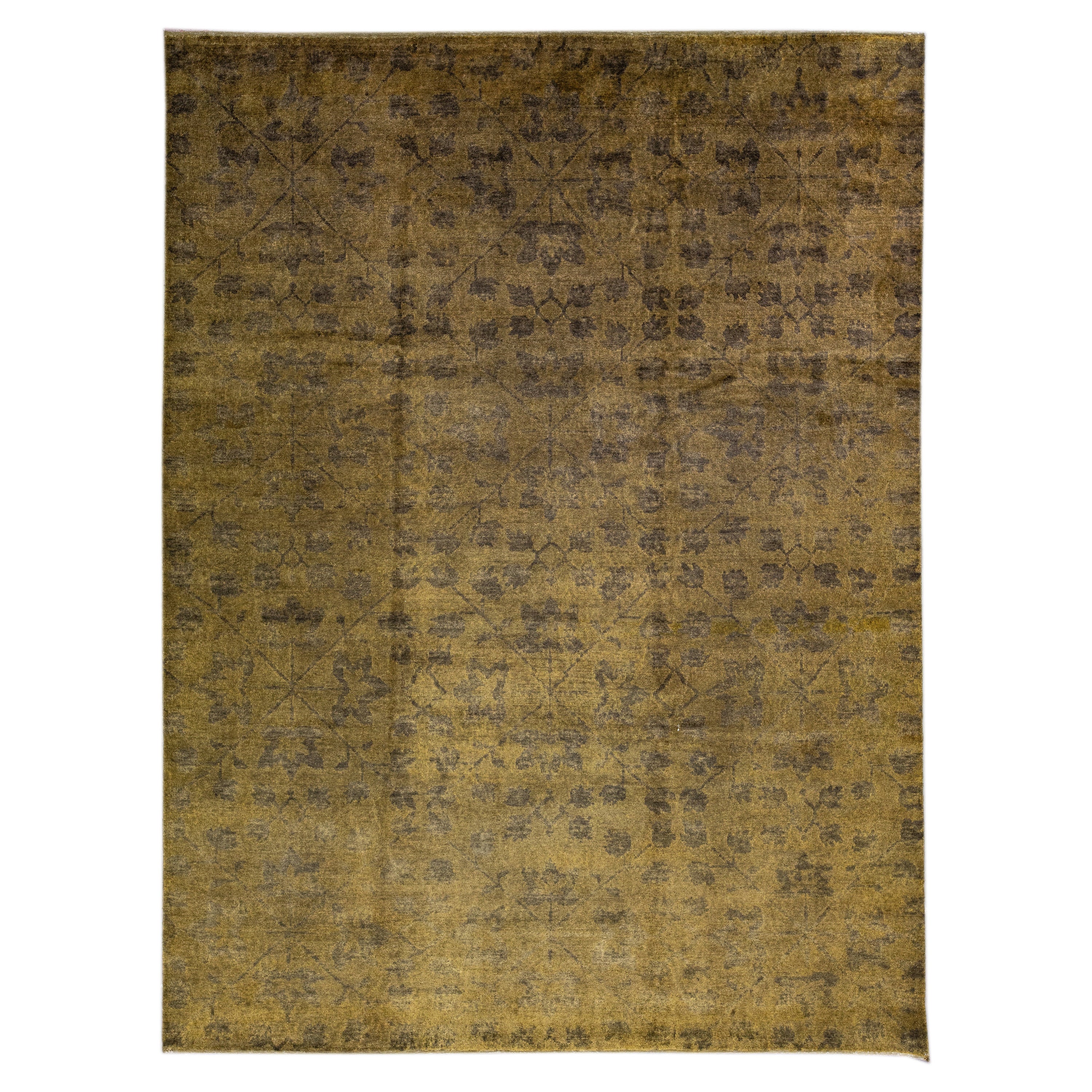 Antique German Blue and Red Rug with Floral Patterns For Sale at 1stDibs