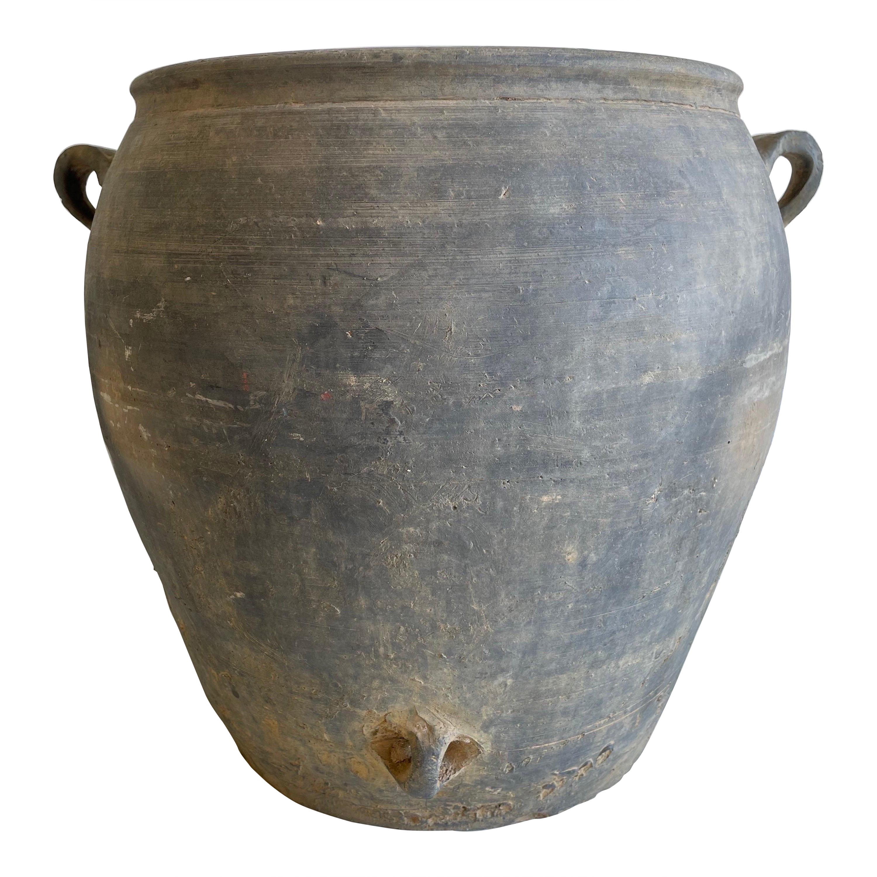 Vintage Matte Oil Pottery Decorative Pot For Sale at 1stDibs