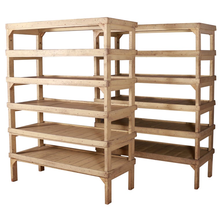 Pair of Original Painted Belgian Racks at 1stDibs