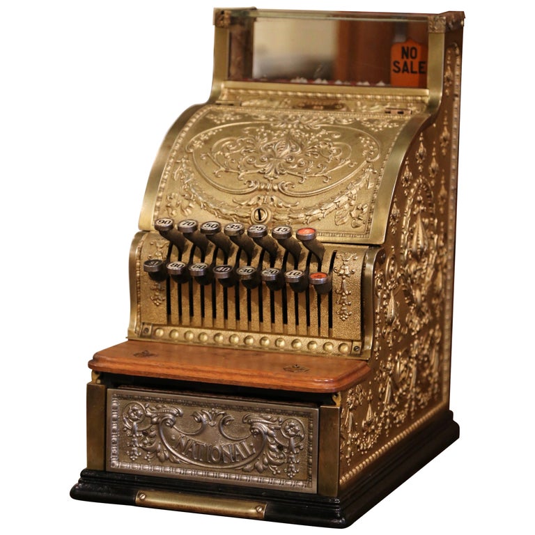Antique US Nickel and Bronze National Cash Register 1344387 circa 1915 ...