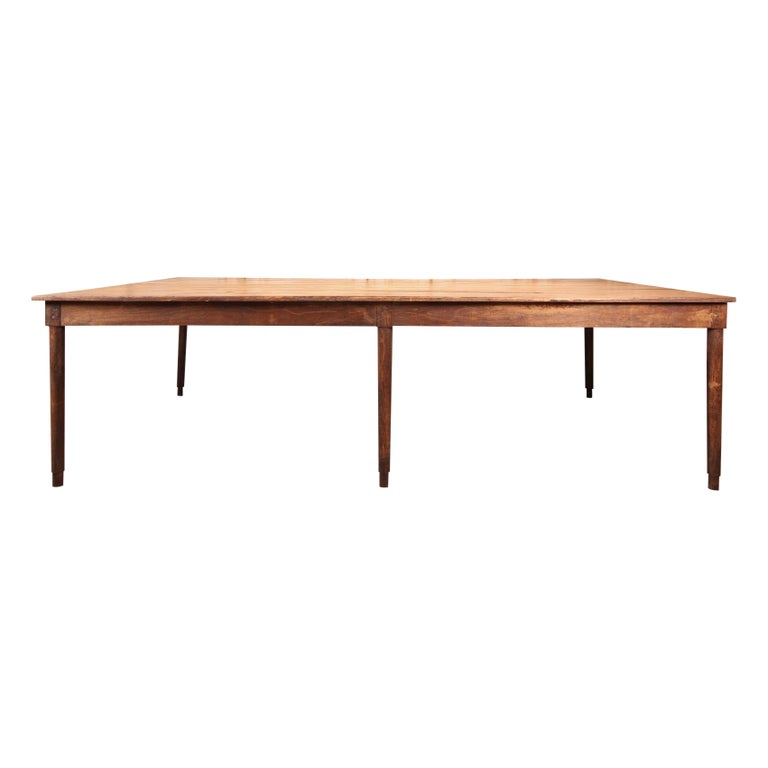 Large Early 20th Century Rectangular Table at 1stDibs