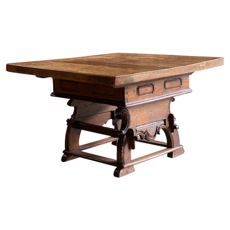 Antique Primitive Baker's Wood Table at 1stDibs