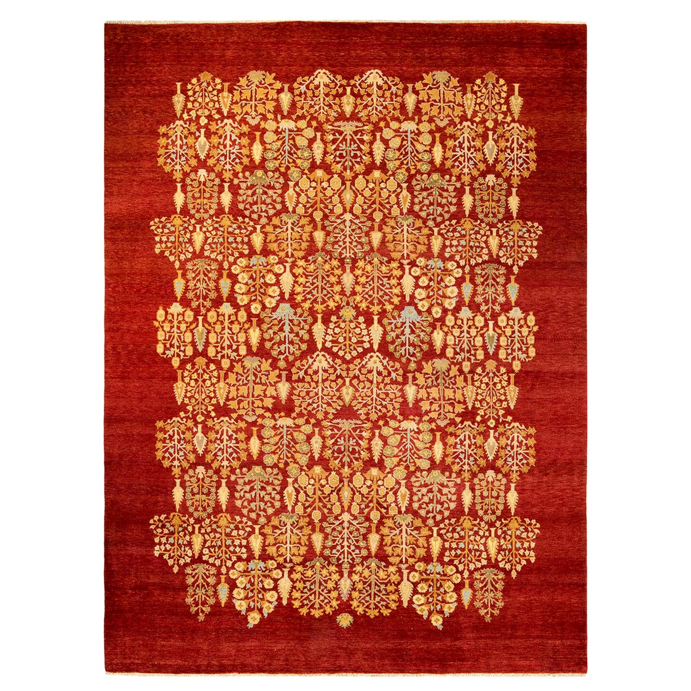 One-of-a-Kind Hand Made Contemporary Eclectic Purple Area Rug at 1stDibs