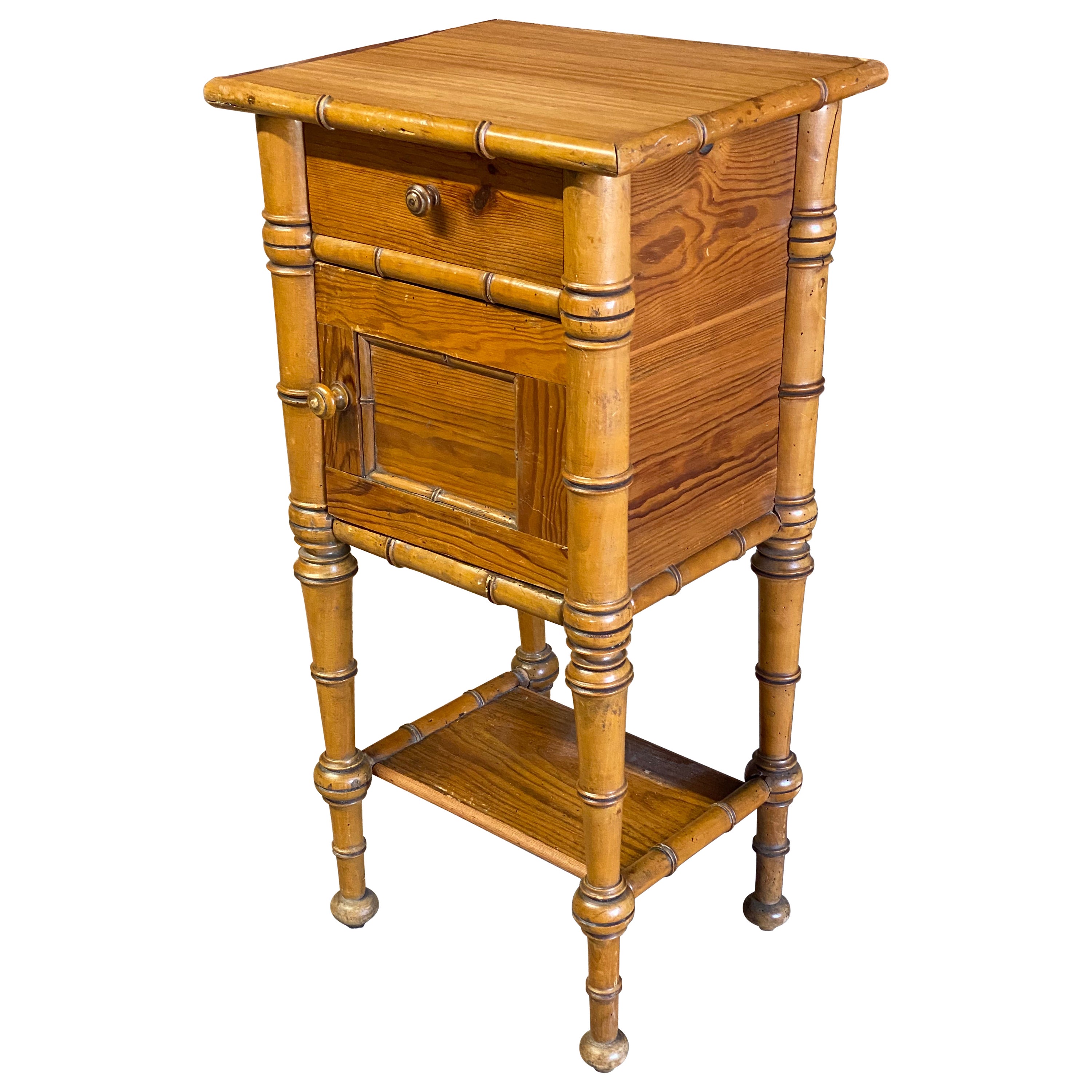 Gorgeous Pair of Split Bamboo End Tables at 1stDibs