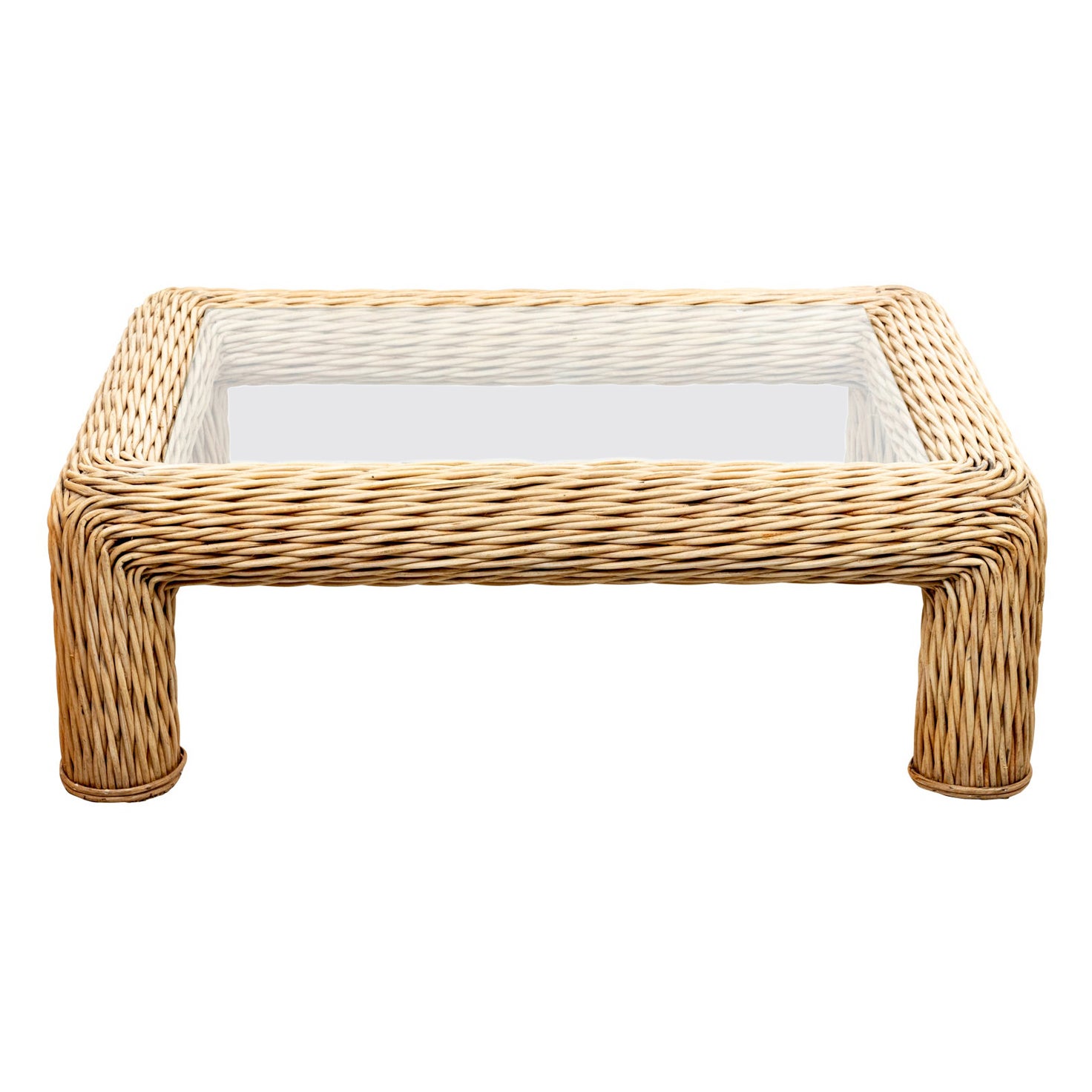 Rattan and Glass Card Table at 1stDibs | rattan card table