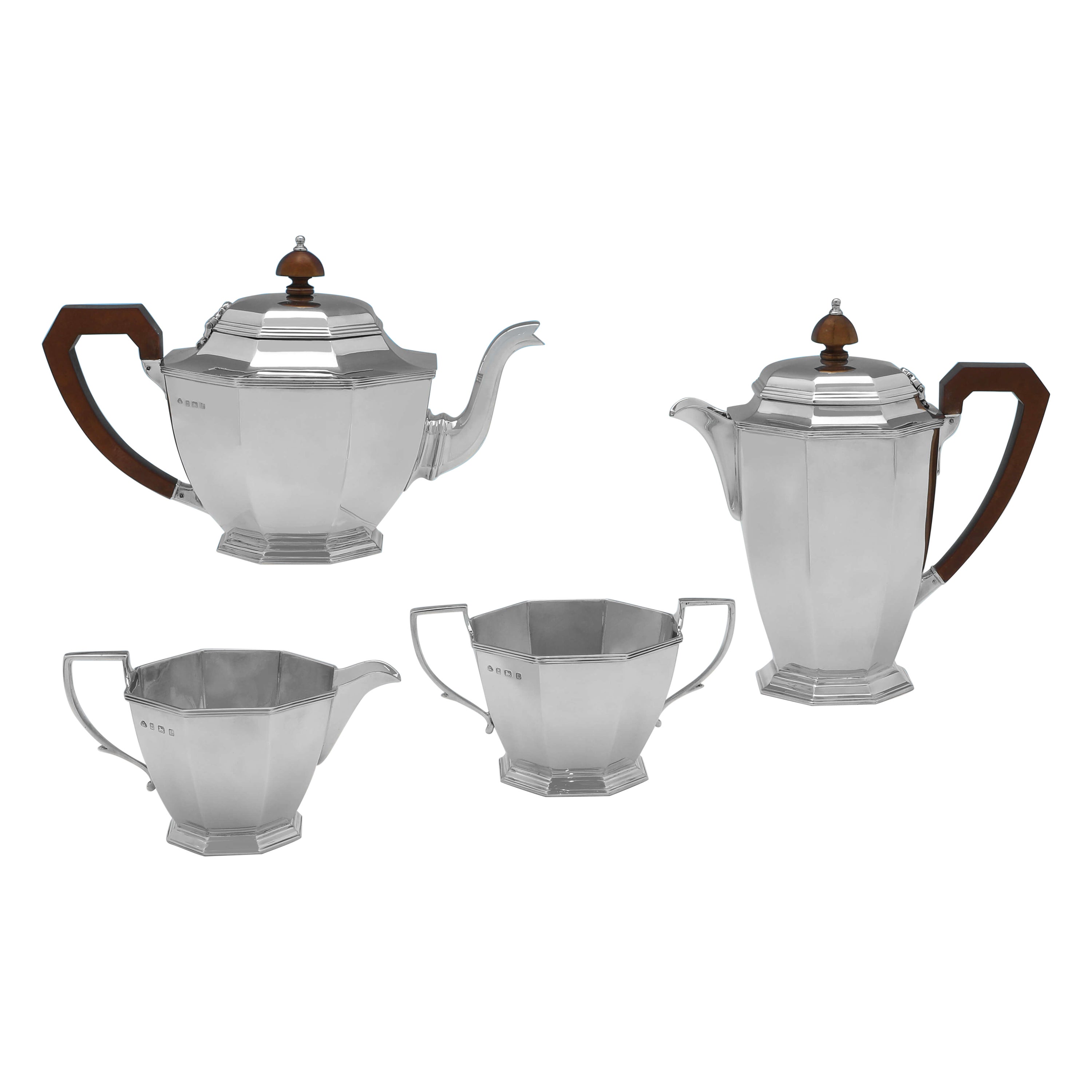 Art Deco Silver Plated Tea Set at 1stDibs