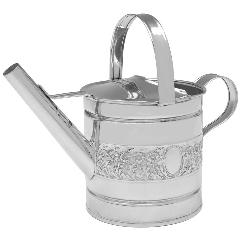 Modern 20th Century Sterling Silver Watering Can - London 1991 For Sale ...