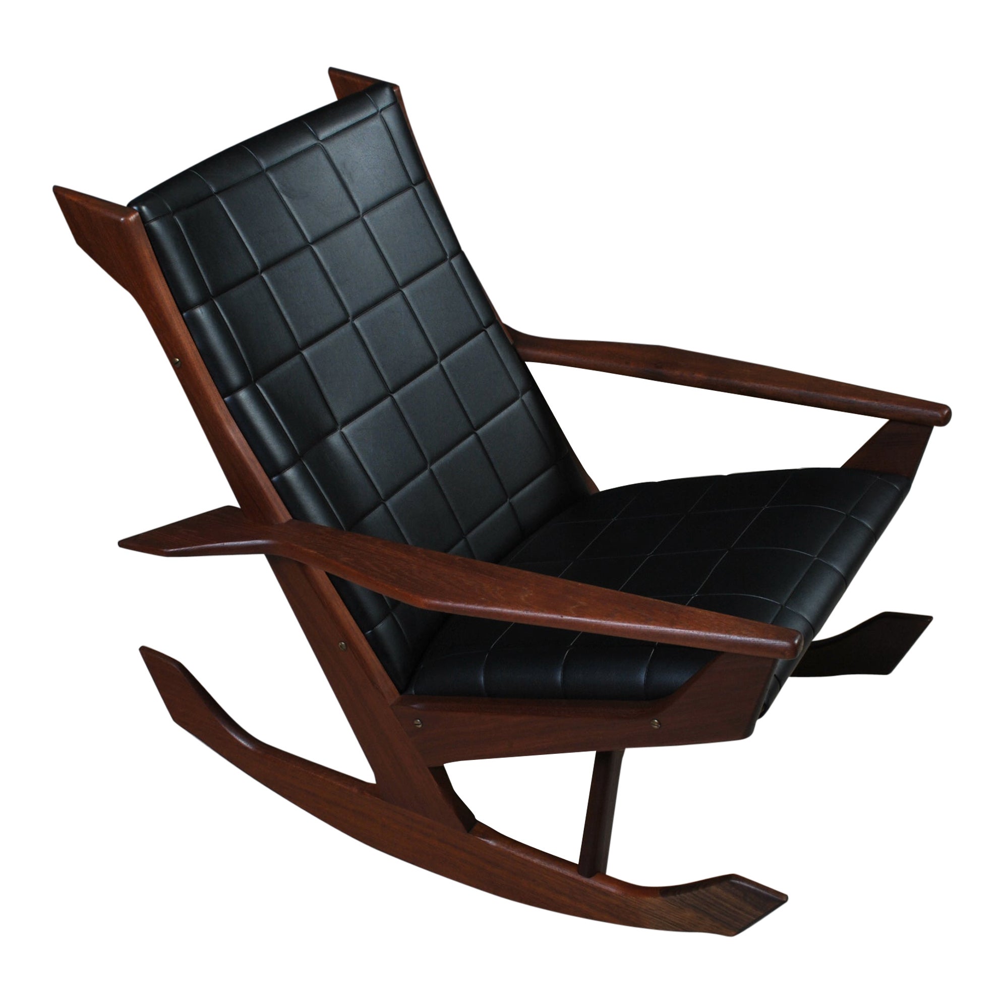 Danish Modern Teak Rocking Chair by Frank Reenskaug at 1stDibs
