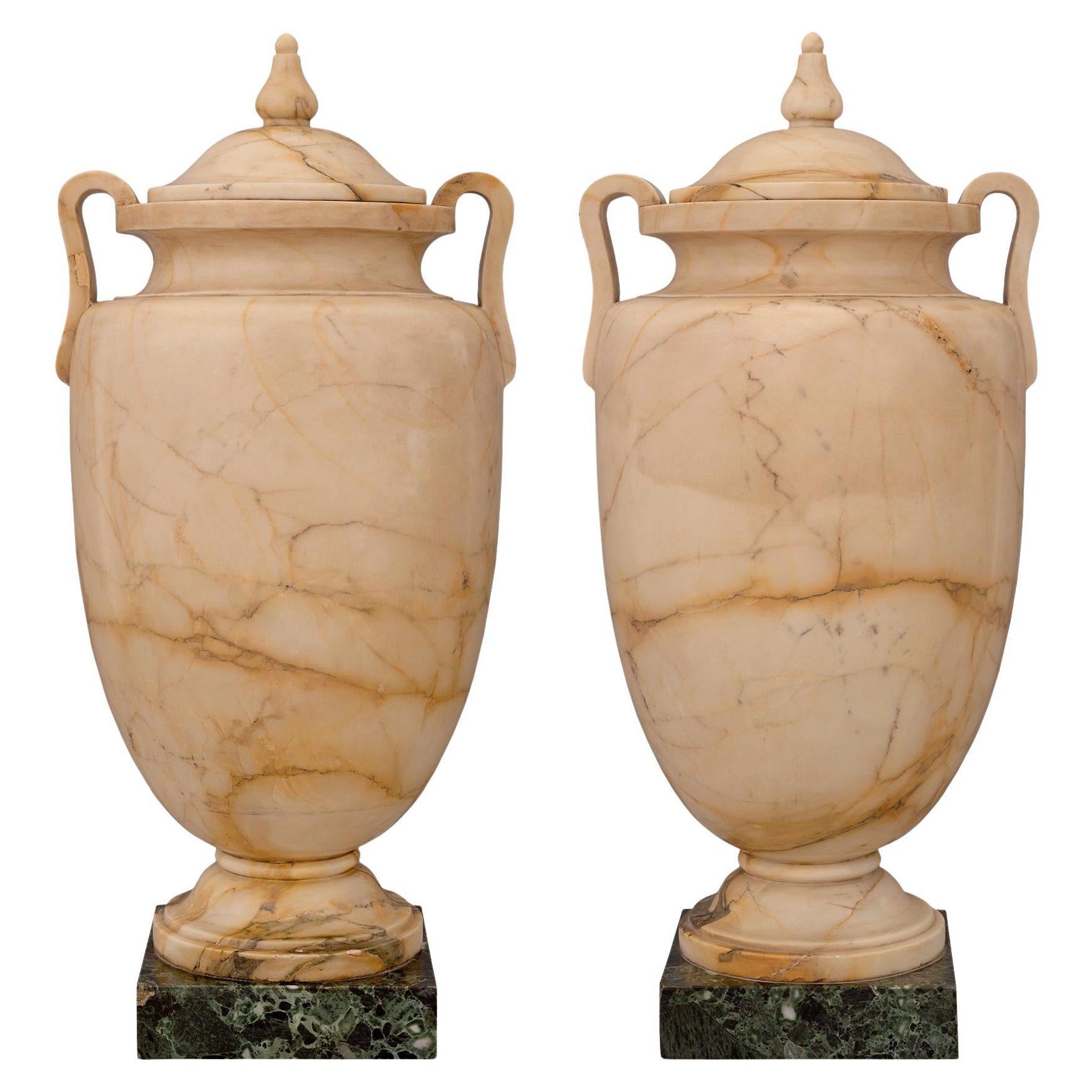 Large Pair of 19th Century Classical Bronze Urns For Sale at 1stDibs