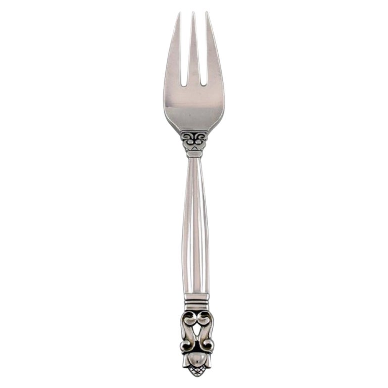 Georg Jensen Acorn Fish Fork in Sterling Silver, Twelve Forks Are ...