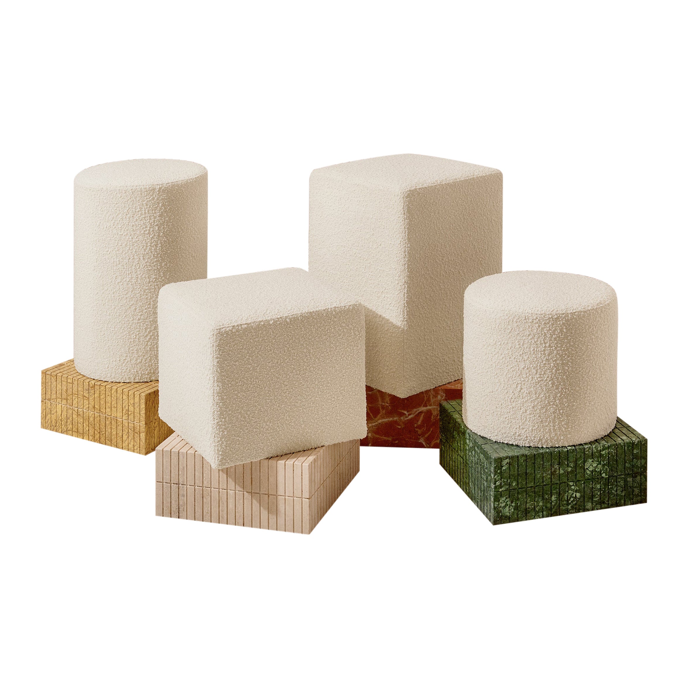 Alice Pouf with Copper Base For Sale at 1stDibs