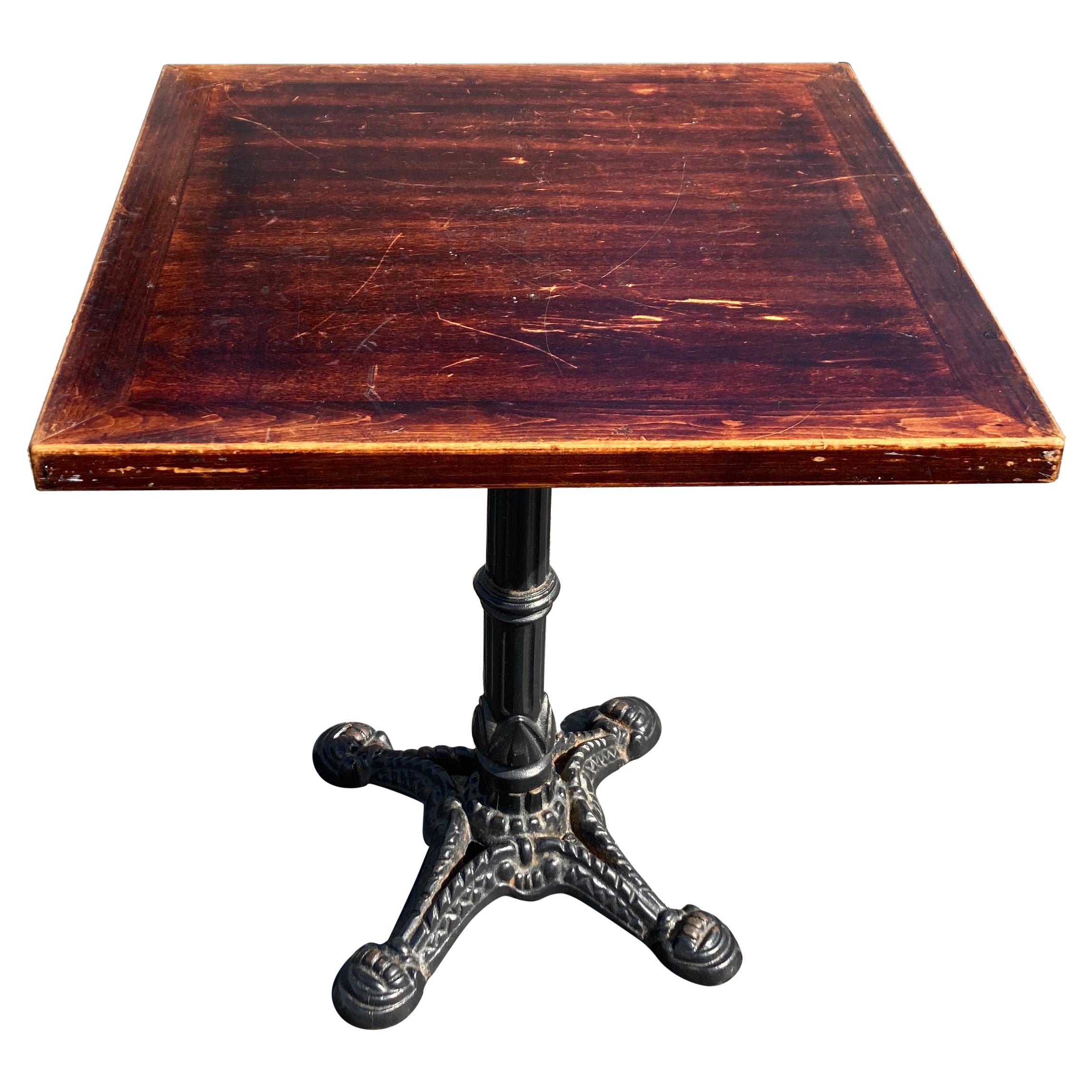 c.1950 French Bistro Table Paired w/ Bamboo Chairs at 1stDibs