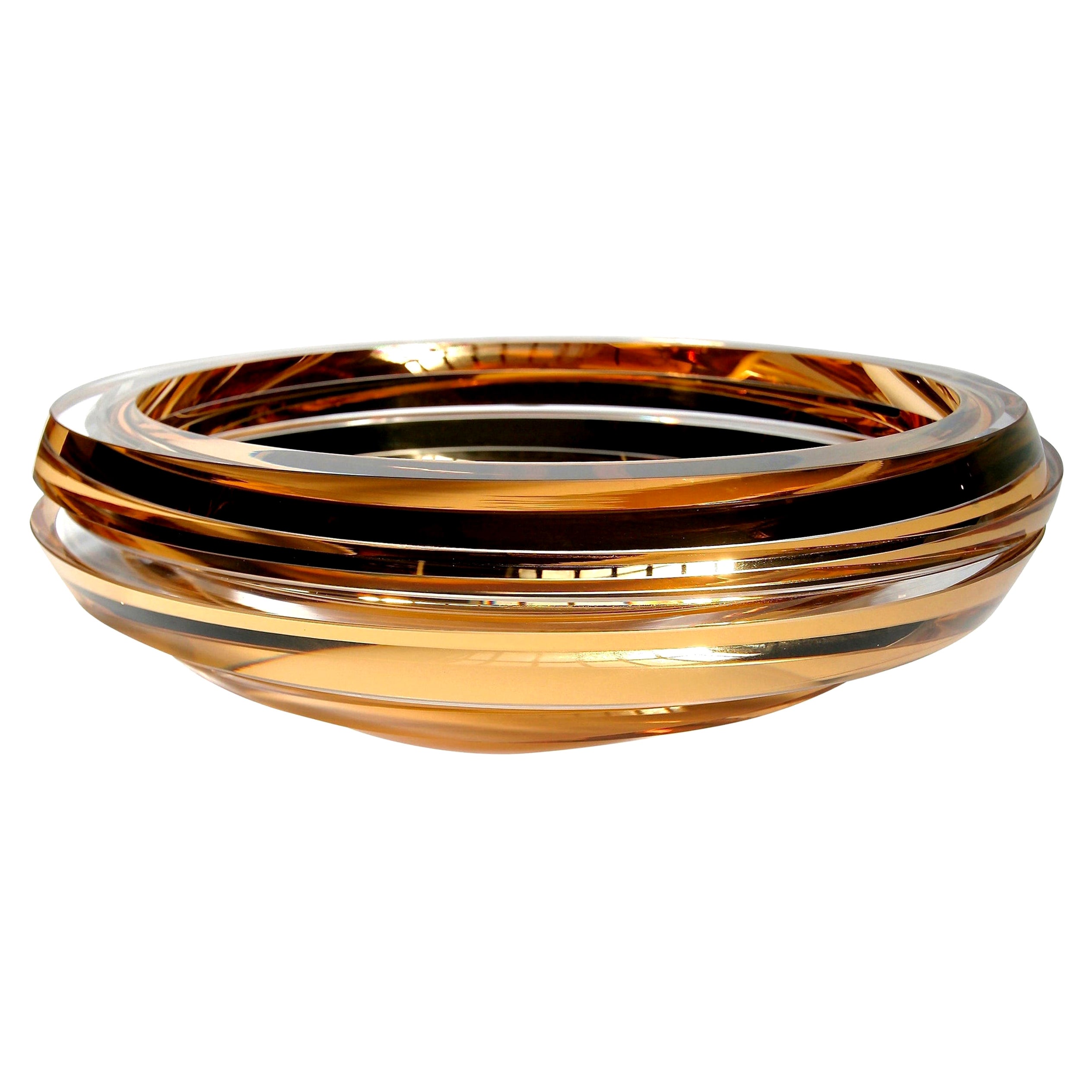 Anna Torfs Valenta Glass Bowl in Water Blue For Sale at 1stDibs