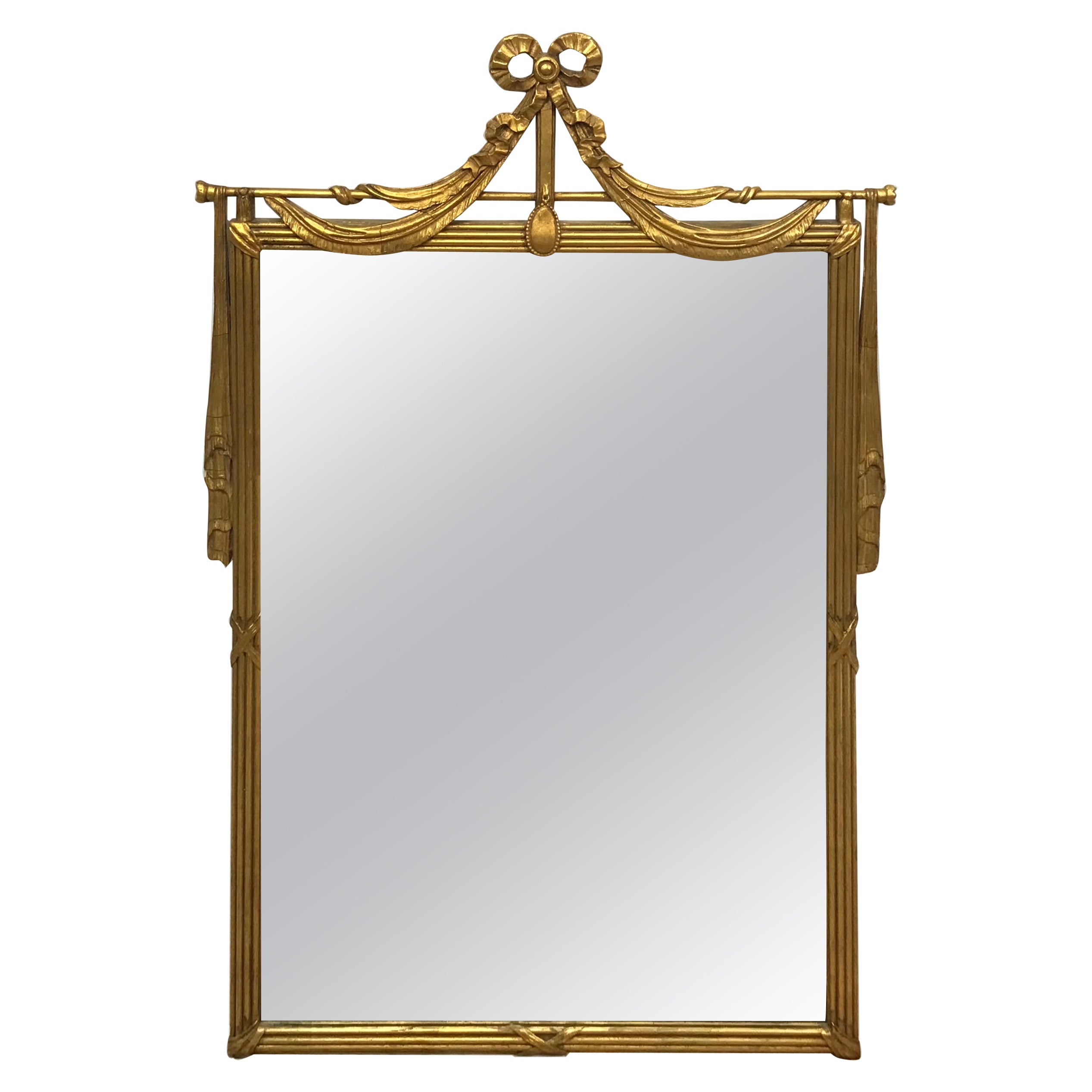 Pair of Giltwood Neoclassical Style Mirrors For Sale at 1stDibs
