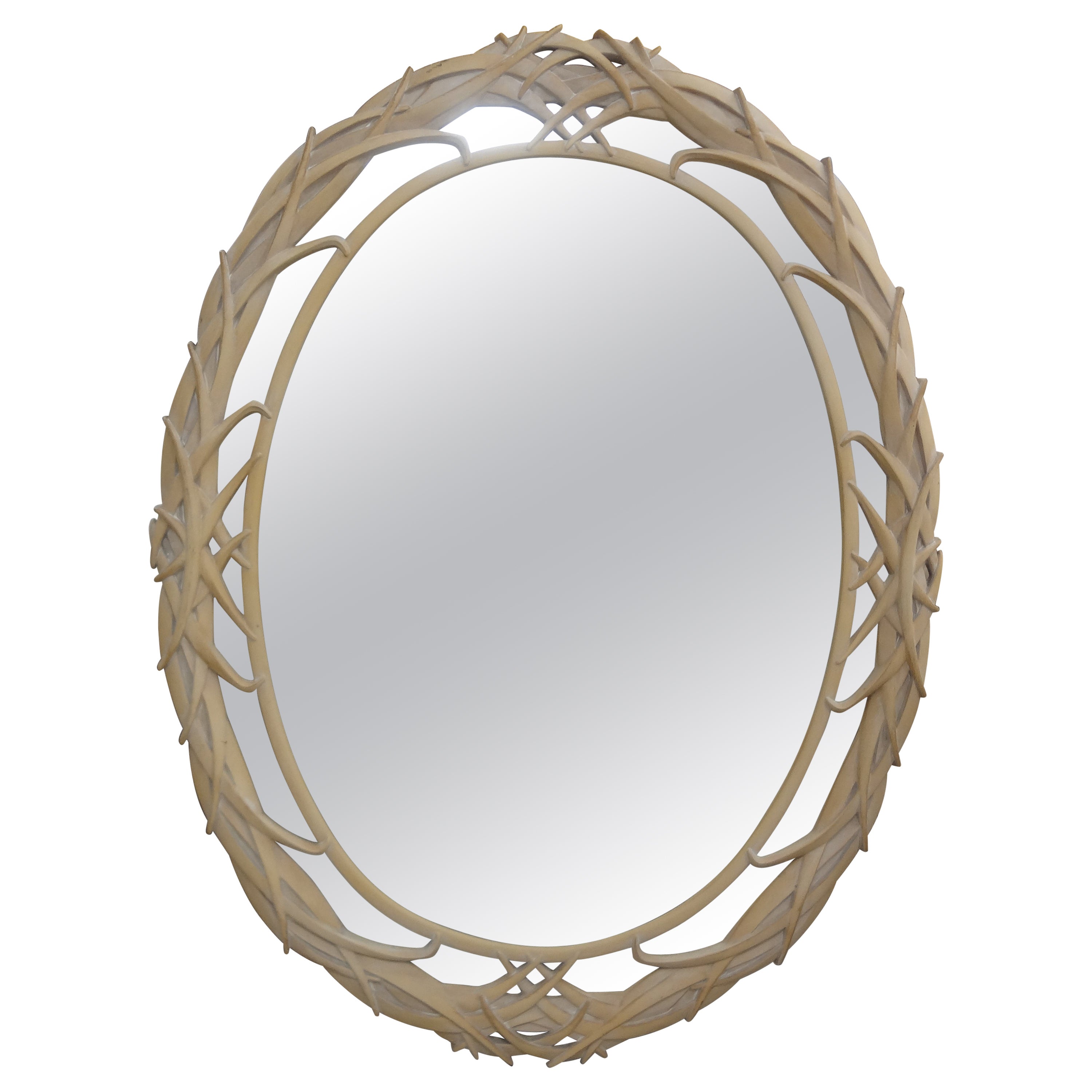 Gold French Hollywood Regency Triptych Triple Interlocking Oval Wall ...