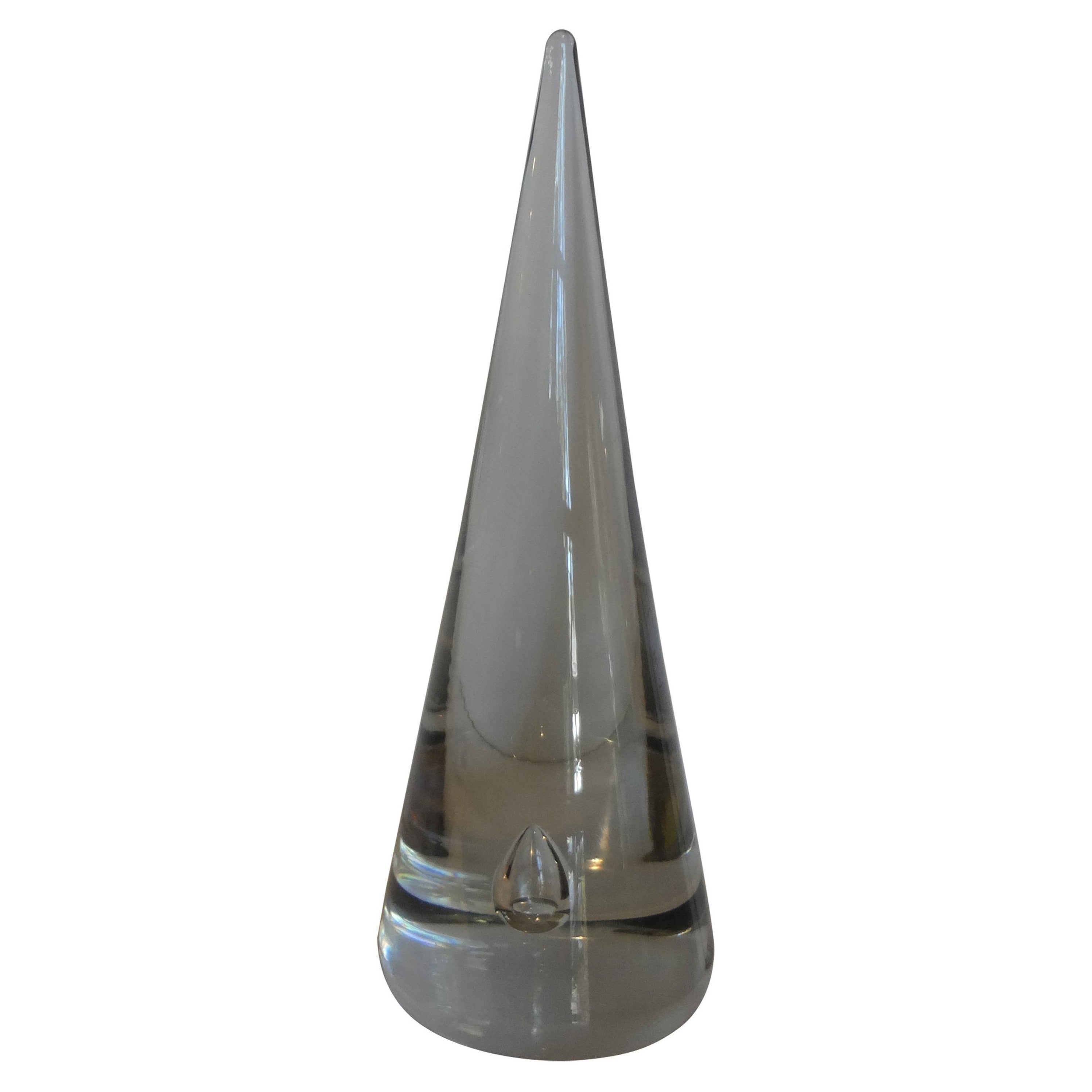 Murano Glass Hand Sculpture Signed Vistosi, Italy For Sale at 1stDibs