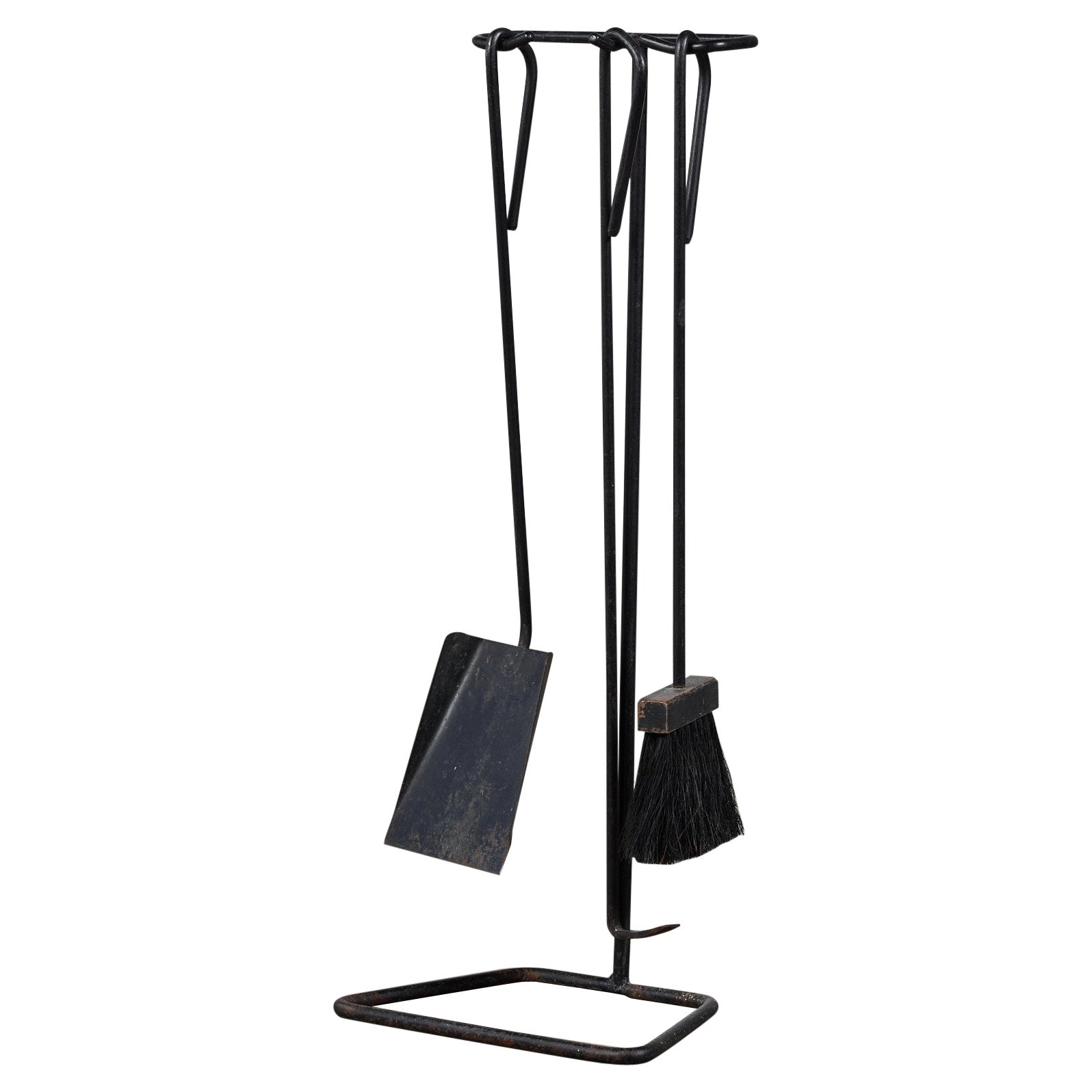 Set of Scandinavian Fireplace Tools For Sale at 1stDibs