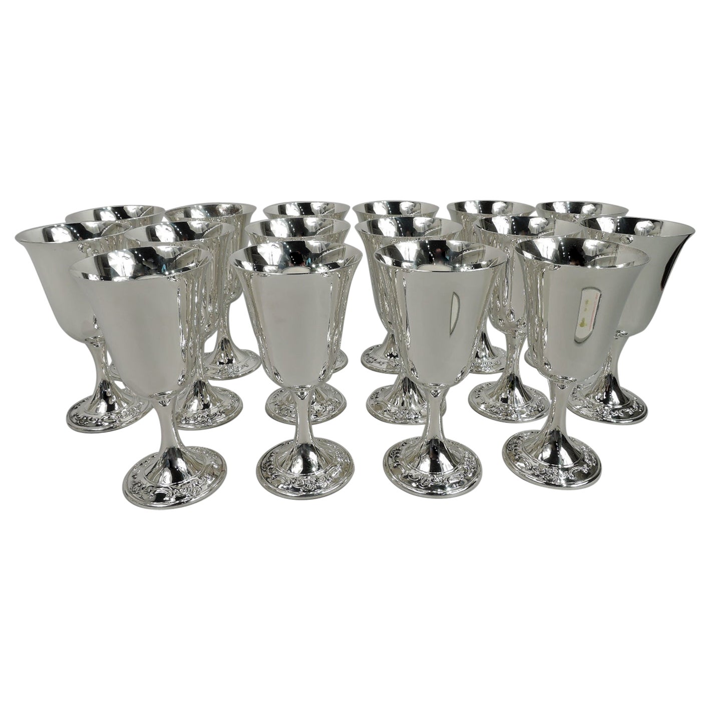 Set of 4 Gorham Classical Sterling Silver Nut Dishes For Sale at 1stDibs