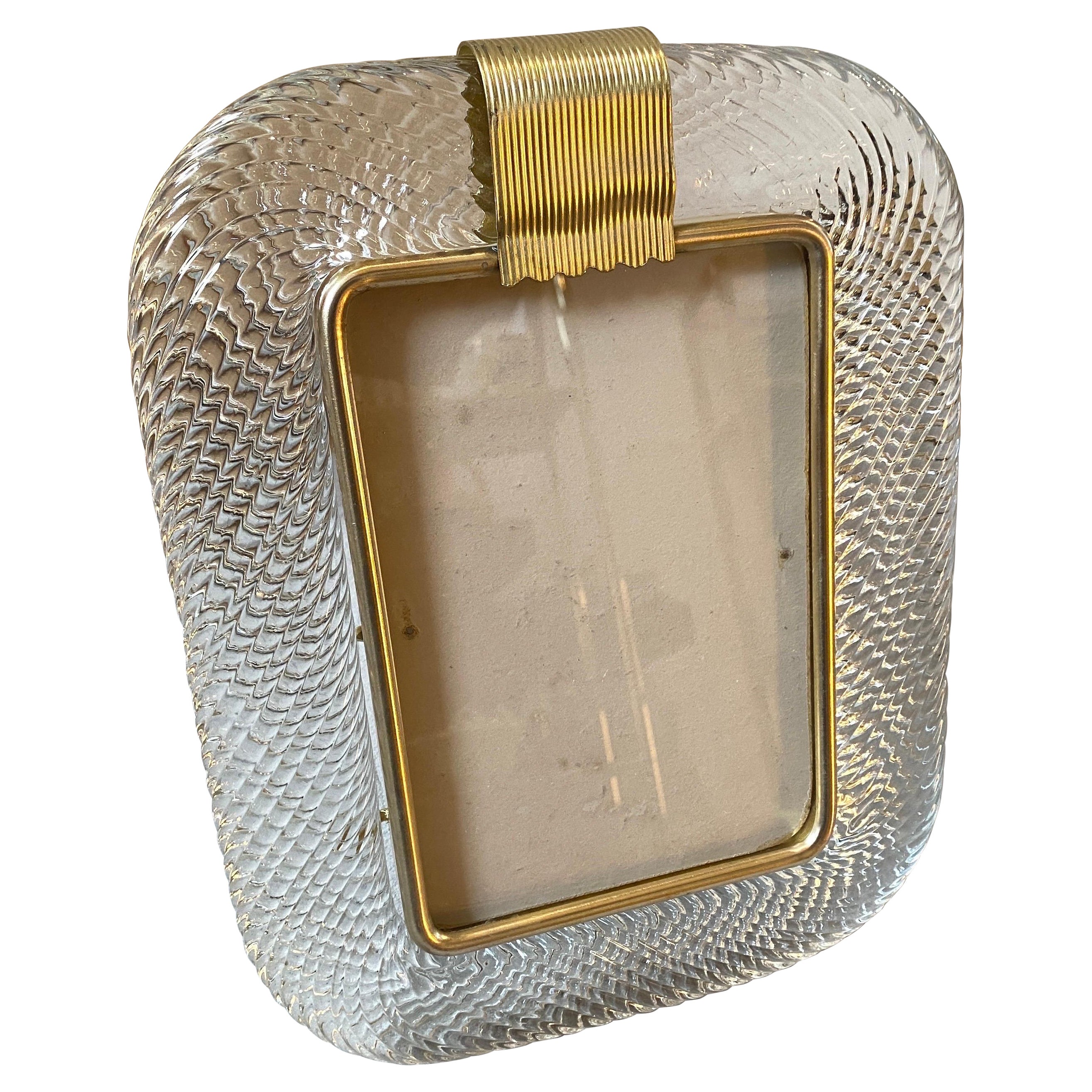 Iridescent Venetian Murano Art Glass Picture Frame Vintage, Italy ...