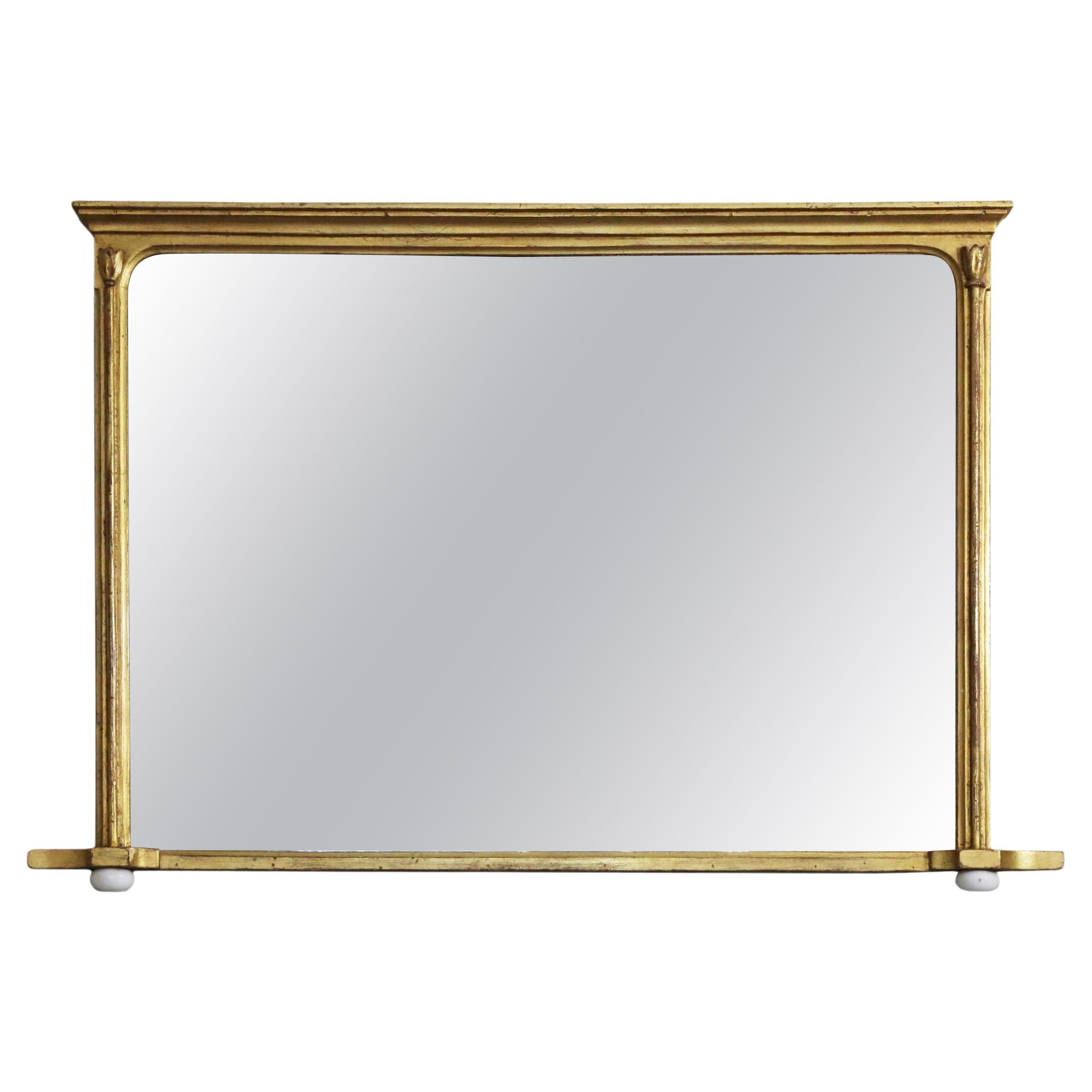 Large Antique Mirror, Tall, Victorian, Gilt Gesso, Dressing, 19th ...