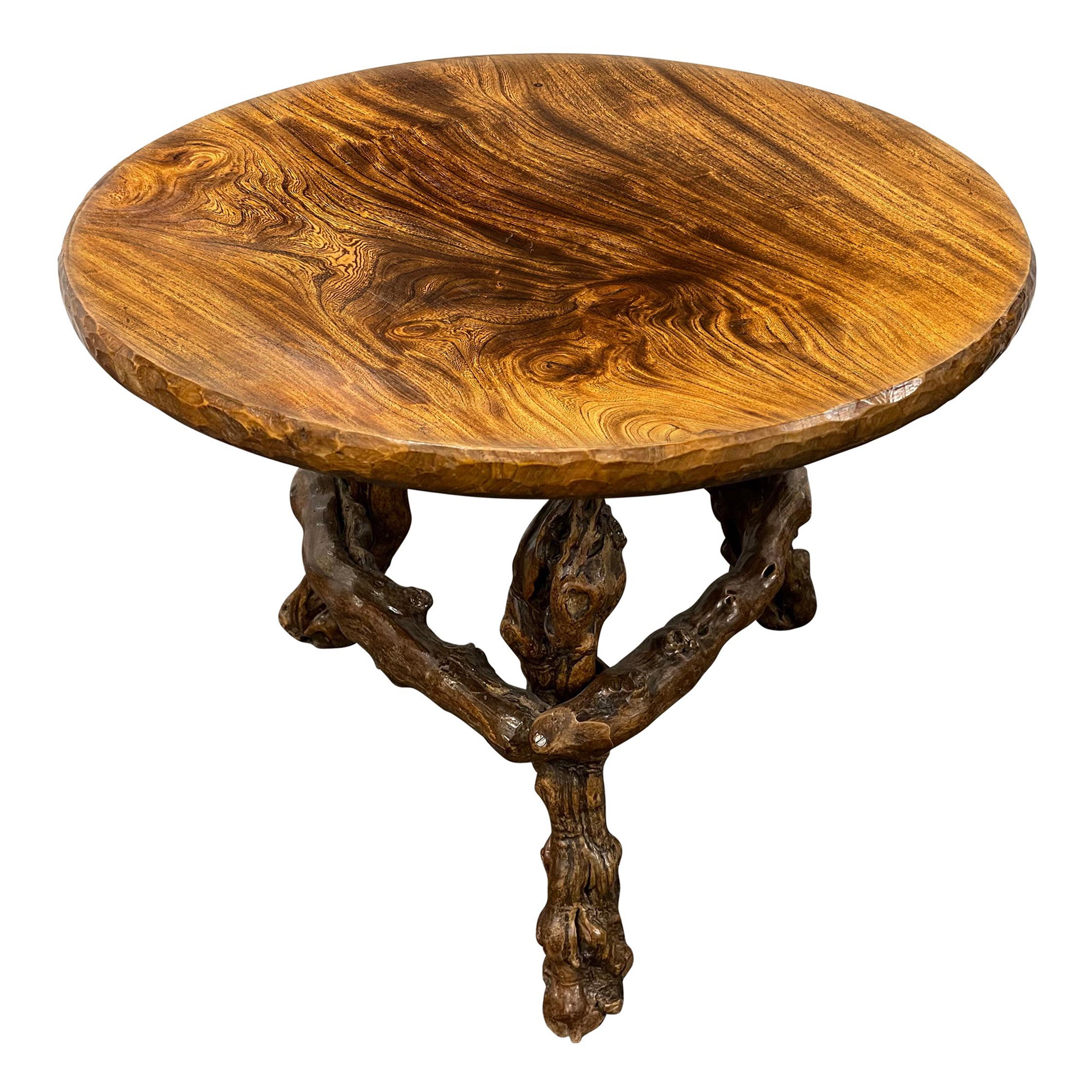 Pair of French Grapevine and Walnut Tables For Sale at 1stDibs