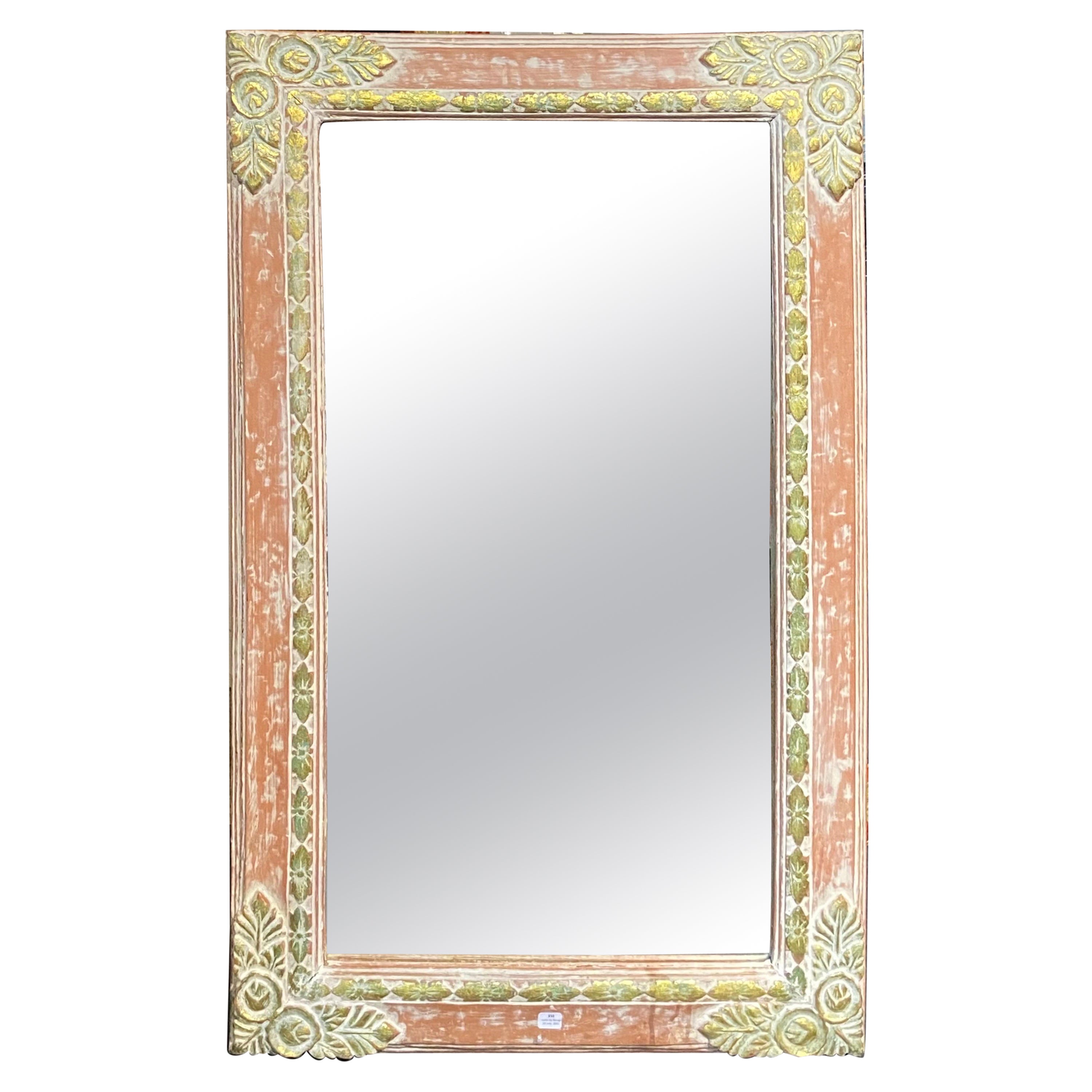 Mid-Century Modern Rectangular La Barge Hand Painted Églomisé ...