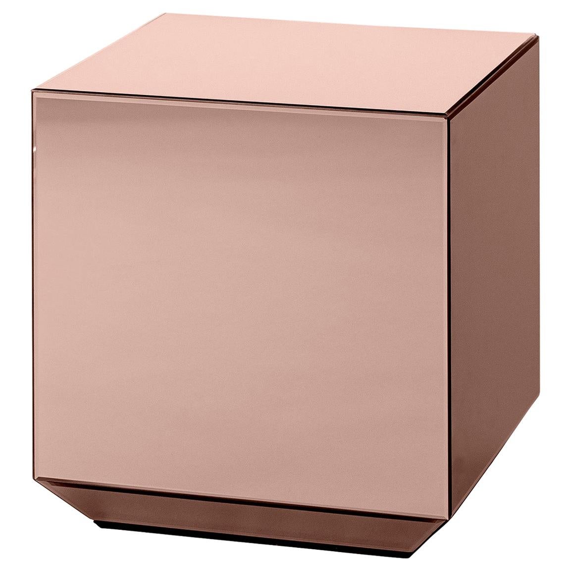 Pink Glass Mirror Table at 1stDibs