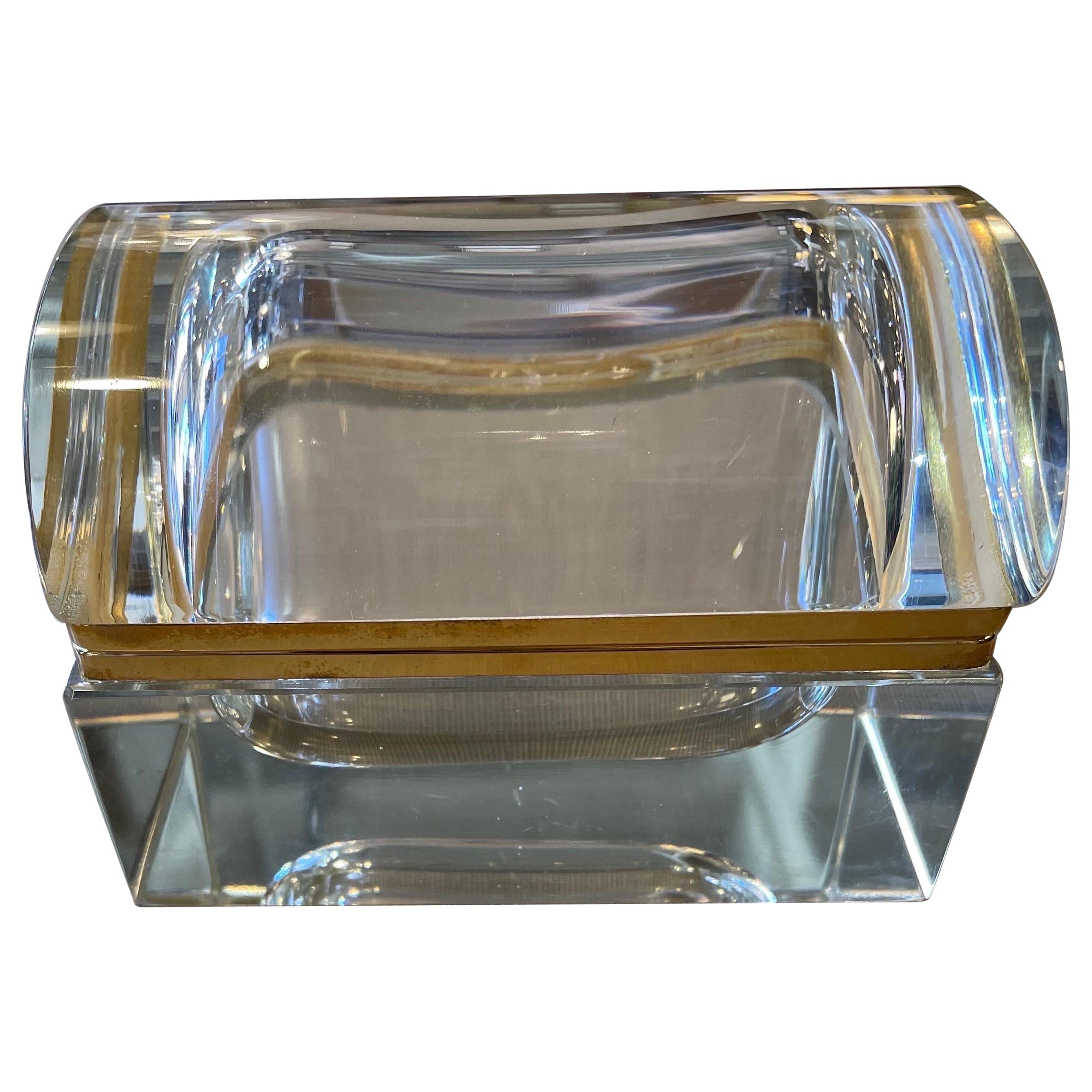 Monumental Rectangular Murano Glass Box For Sale at 1stDibs