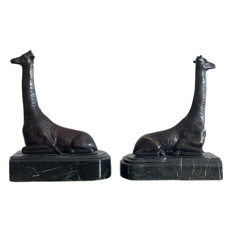 Maitland Smith Bronze Giraffe Bookends at 1stDibs